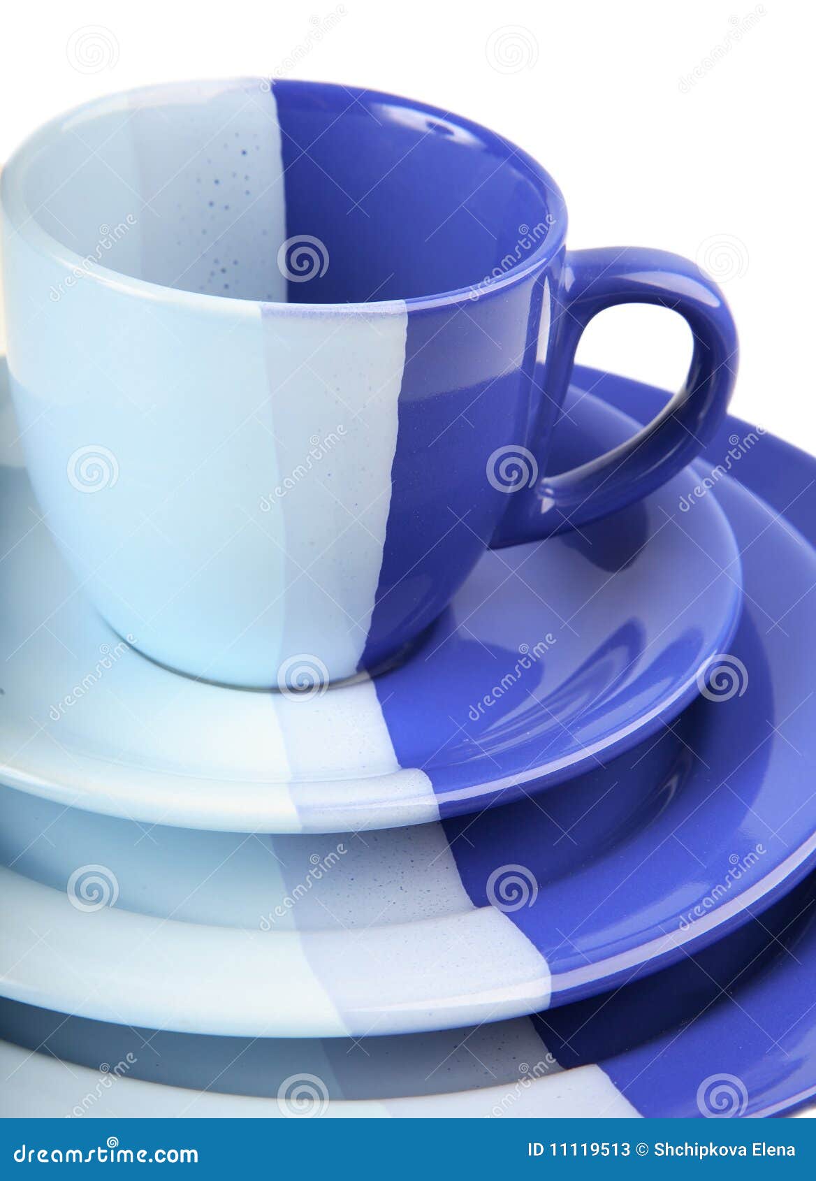 Set of blue ware stock image. Image of service, laying - 11119513