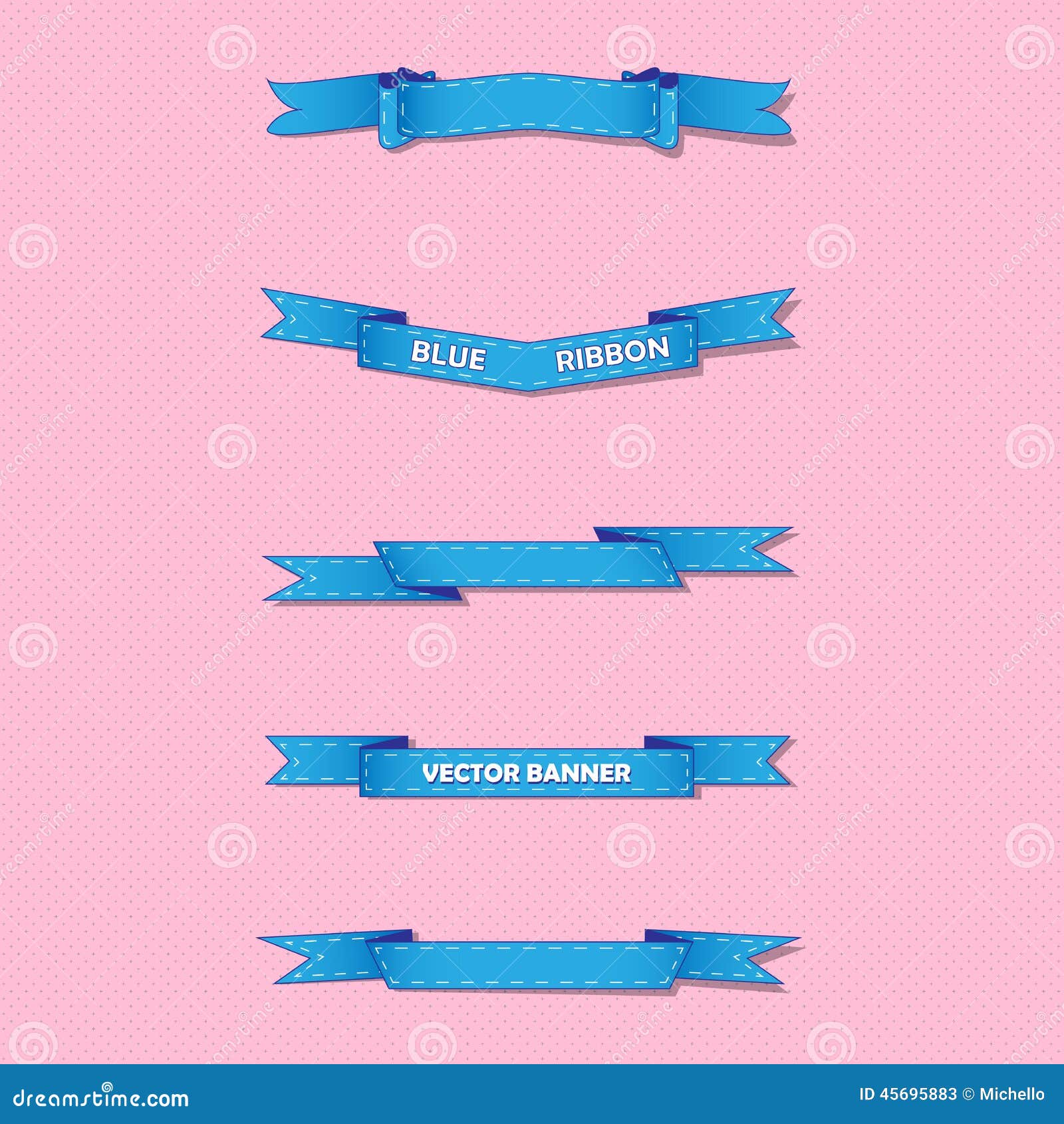 Set of Blue Wavy and Sharp Banners on Gentle Background Stock Vector ...