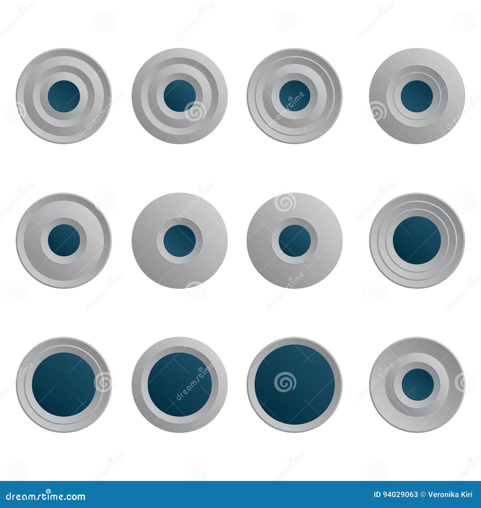 Set of Blue White Buttons for Internet Stock Illustration ...