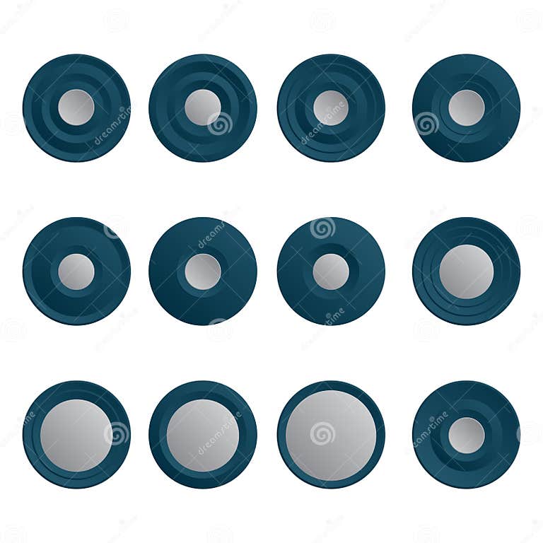 Set of Blue White Buttons for Internet Stock Illustration ...