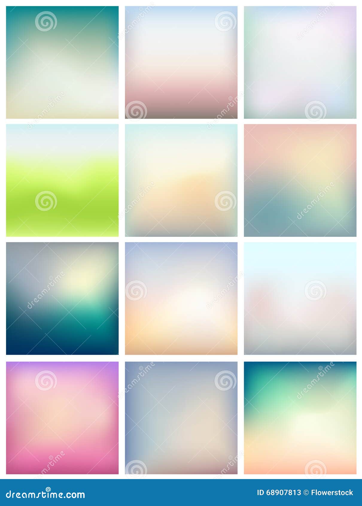 Set of Blurred Abstract Backgrounds for Your Design Stock Vector ...