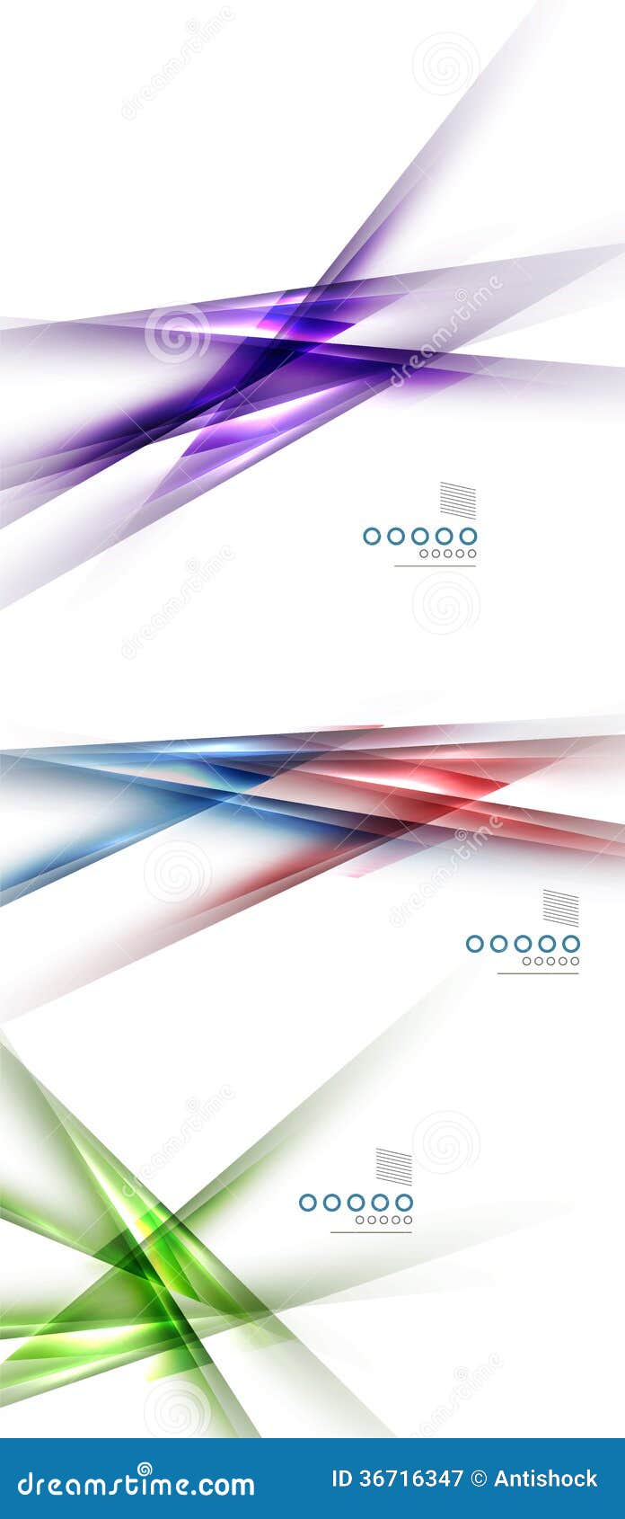 Set of Blurred Color Shadow Lines Design Elements Stock Vector ...