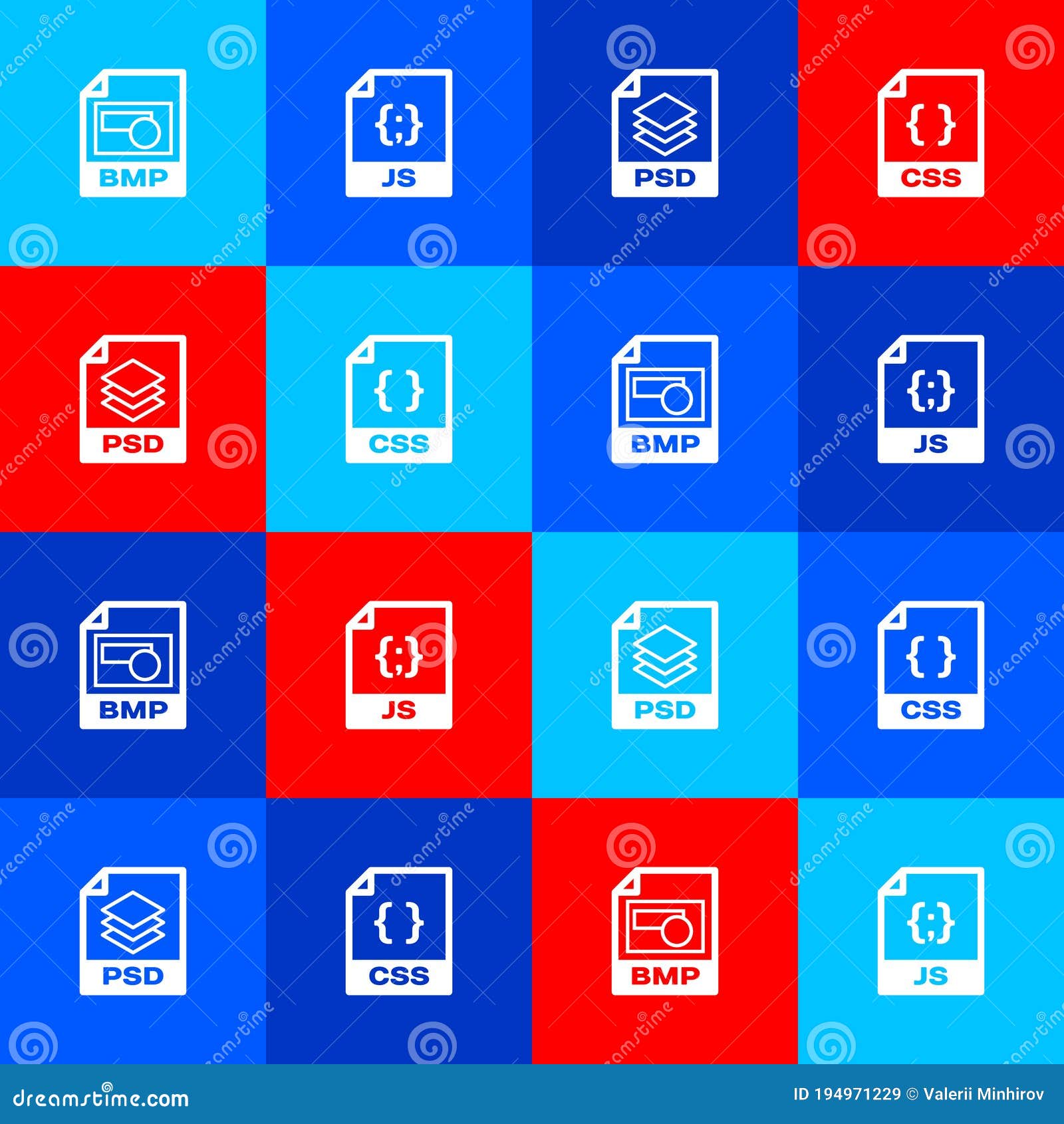 Set BMP File Document, JS, PSD and CSS Icon. Vector Stock Vector ... Set BMP File Document, JS, PSD and CSS Icon. Vector Stock Vector ...