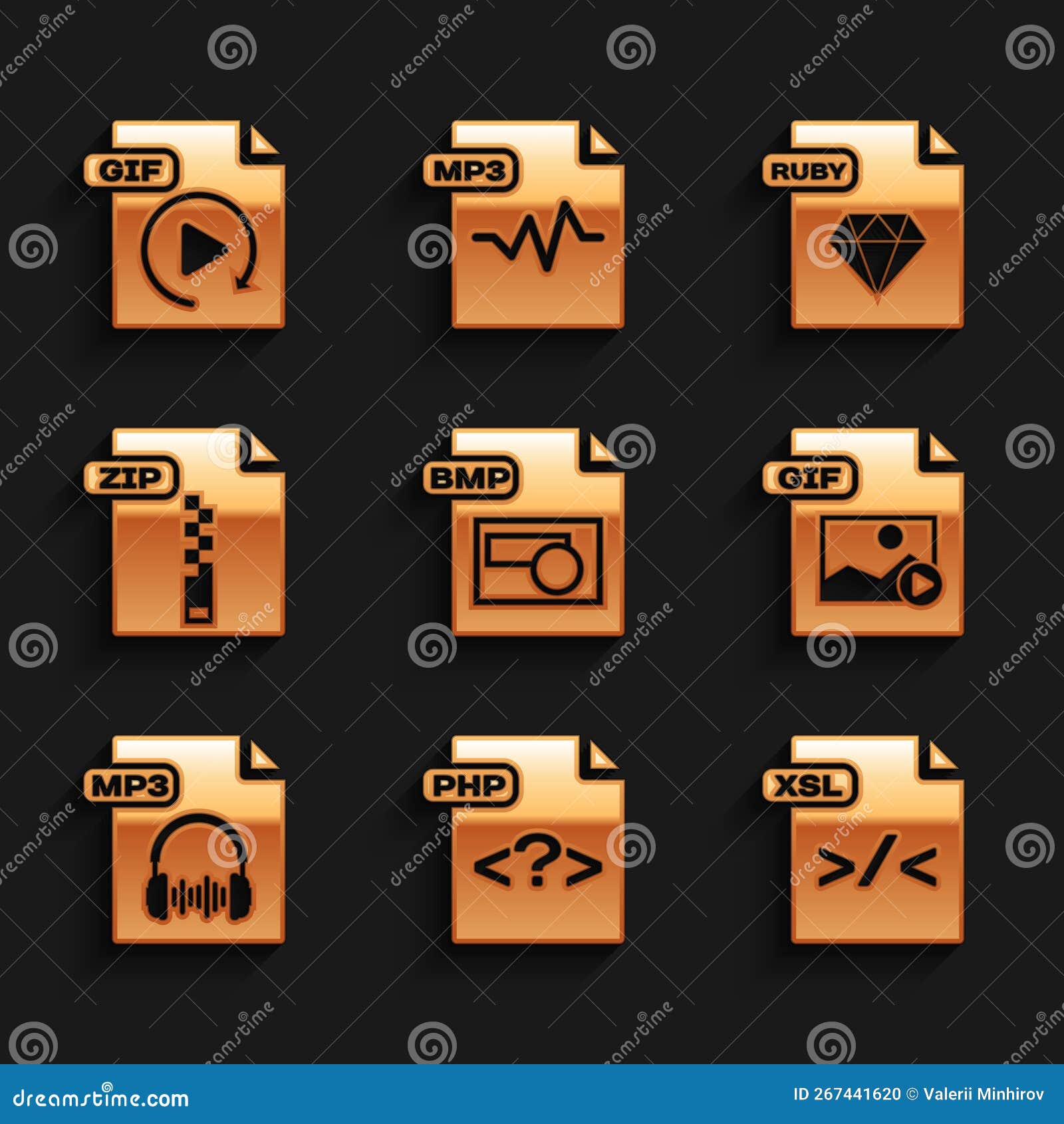 Set BMP File Document, PHP, XSL, GIF, MP3, ZIP, RUBY and Icon. Vector ... Set BMP File Document, PHP, XSL, GIF, MP3, ZIP, RUBY and Icon. Vector ...