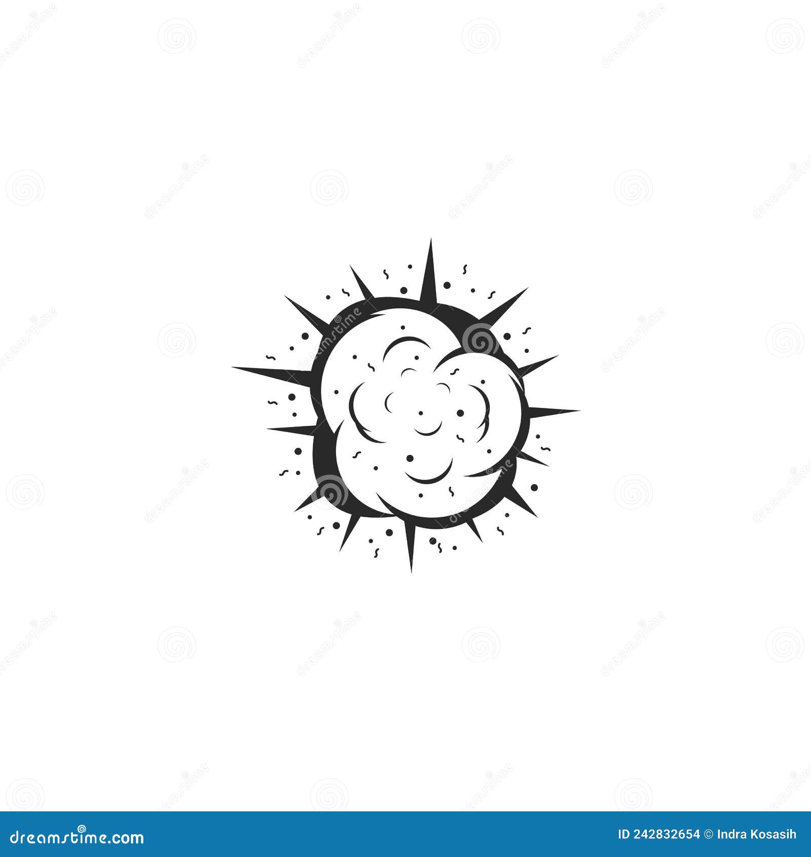 Set of Bomb Explosion Vector Logo Icon Illustration Stock Vector ...