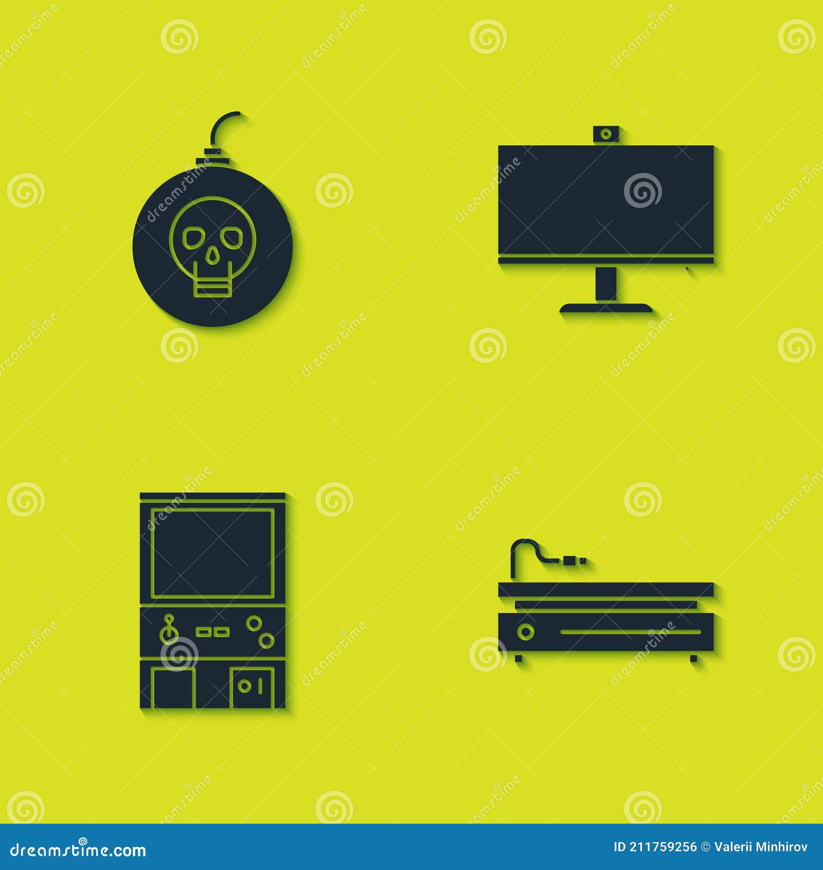 Set Bomb Ready To Explode, Video Game Console, Retro Arcade Machine and ...