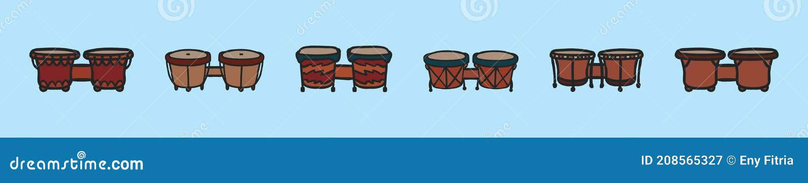 Bongo Cartoon Character Isolated On White Background. Royalty-Free ...