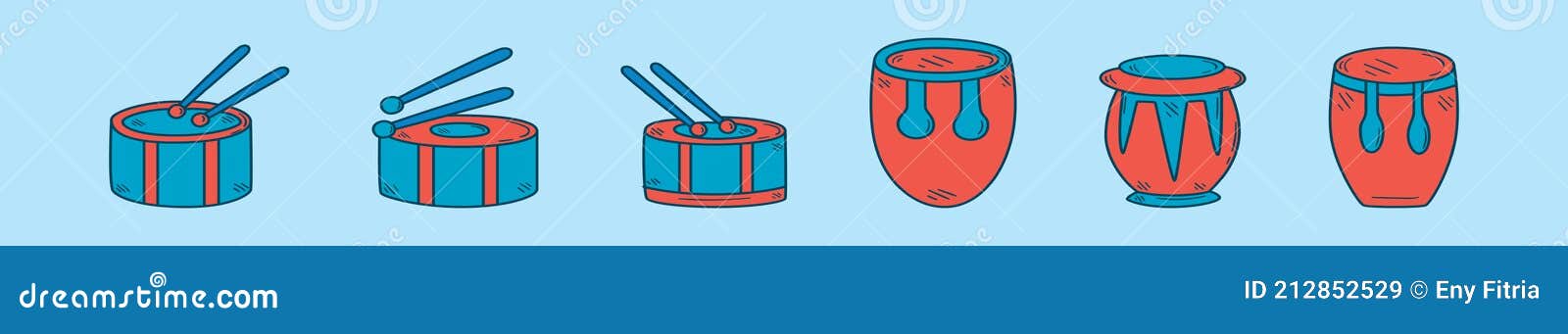 Bongo Cartoon Character Isolated On White Background. Royalty-Free ...