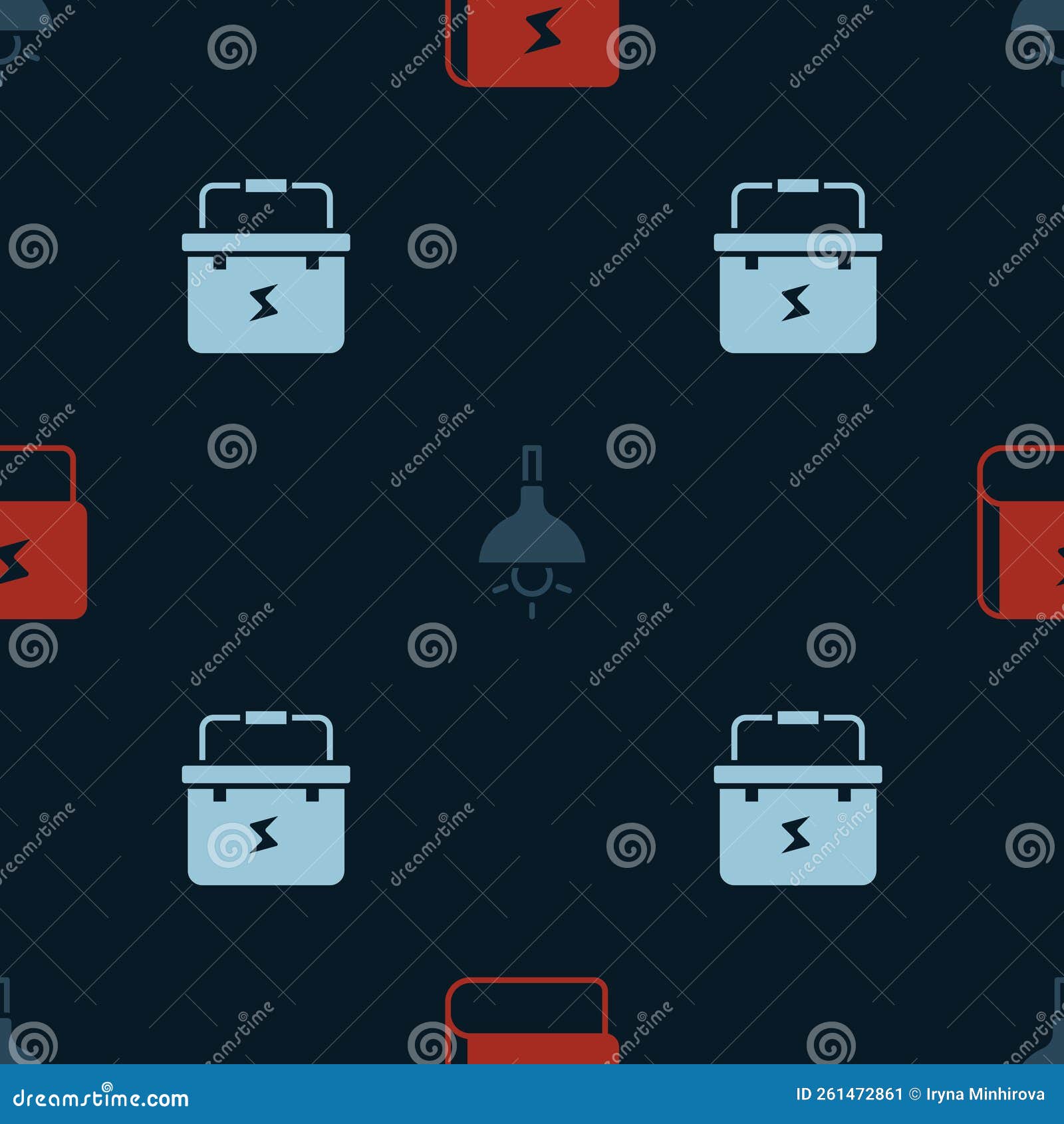 Set Book about Electricity, Lamp Hanging and Toolbox Electrician on ...