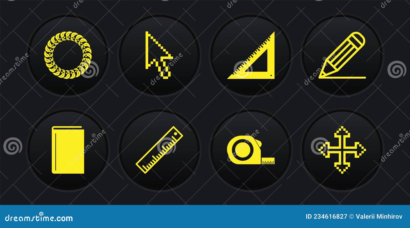 Set Book, Pencil and Line, Ruler, Roulette Construction, Triangular ...