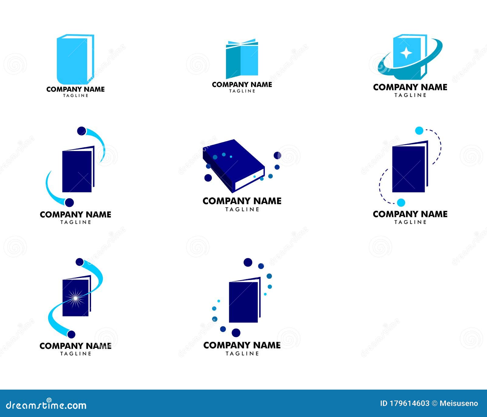 Set of Book Store Logo Icon Vector Template Stock Vector - Illustration ...