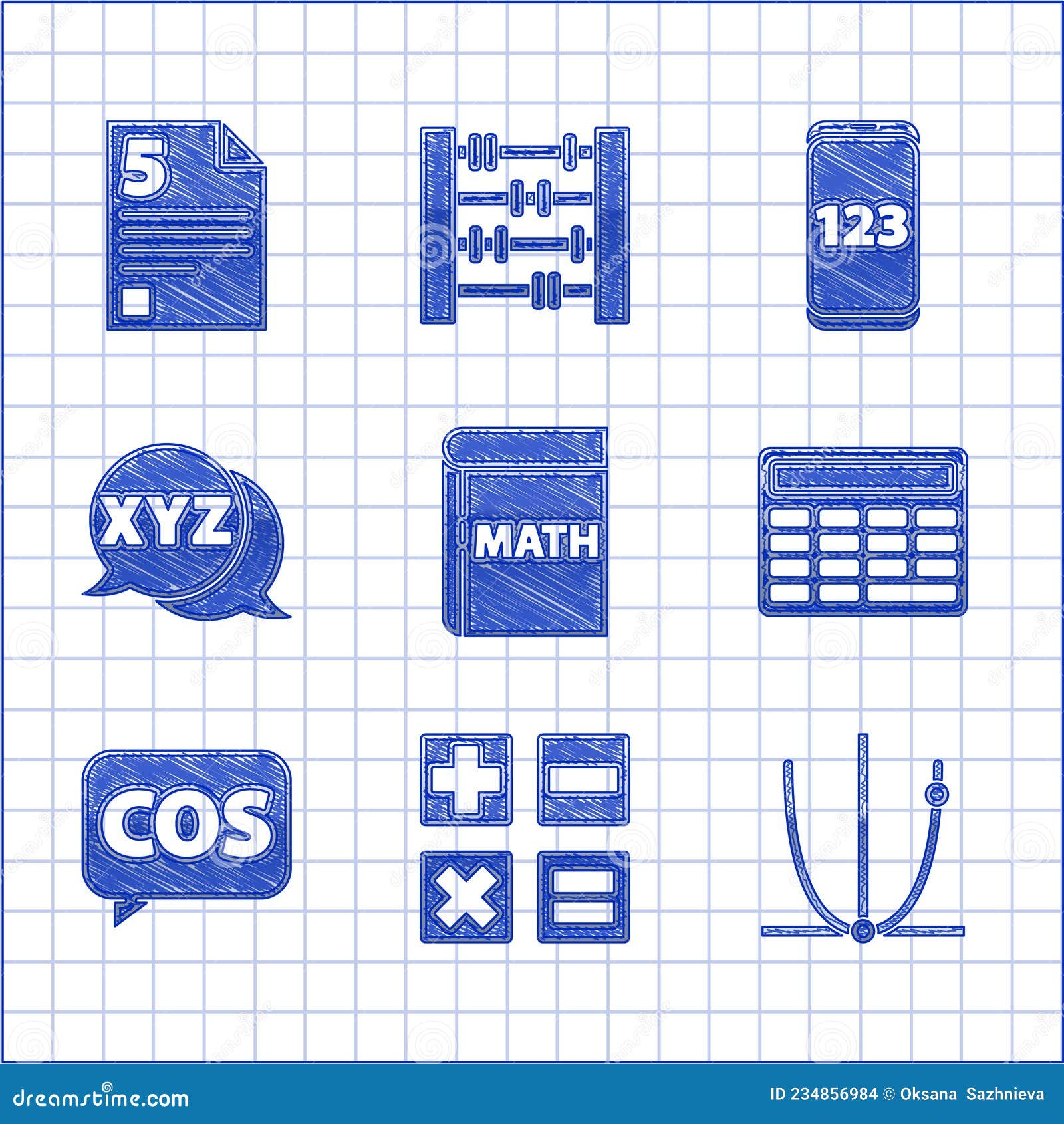 Set Book With Word Mathematics Calculator Graph Schedule Chart
