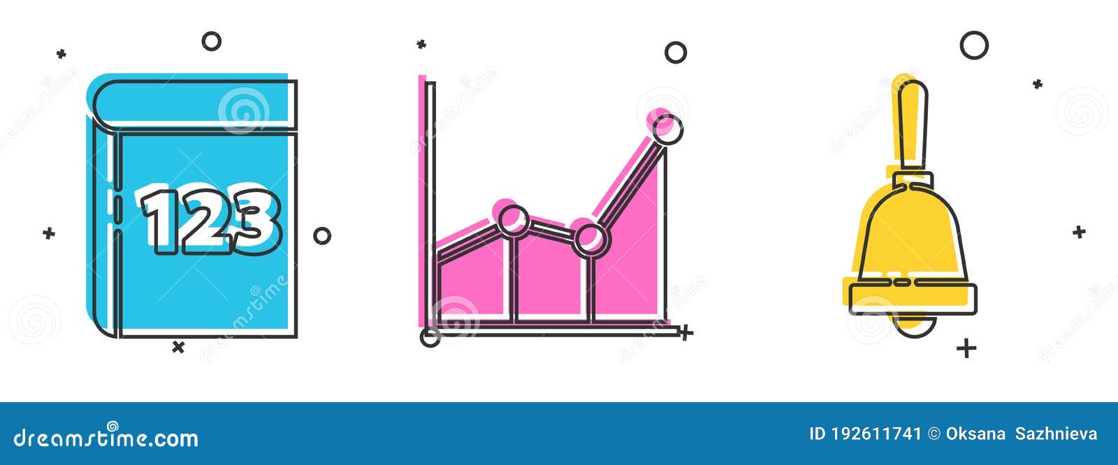 Set Book with Word Mathematics, Graph, Schedule, Chart, Diagram and ...