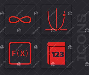 Set Book with Word Mathematics, Infinity, Graph, Schedule, Chart ...