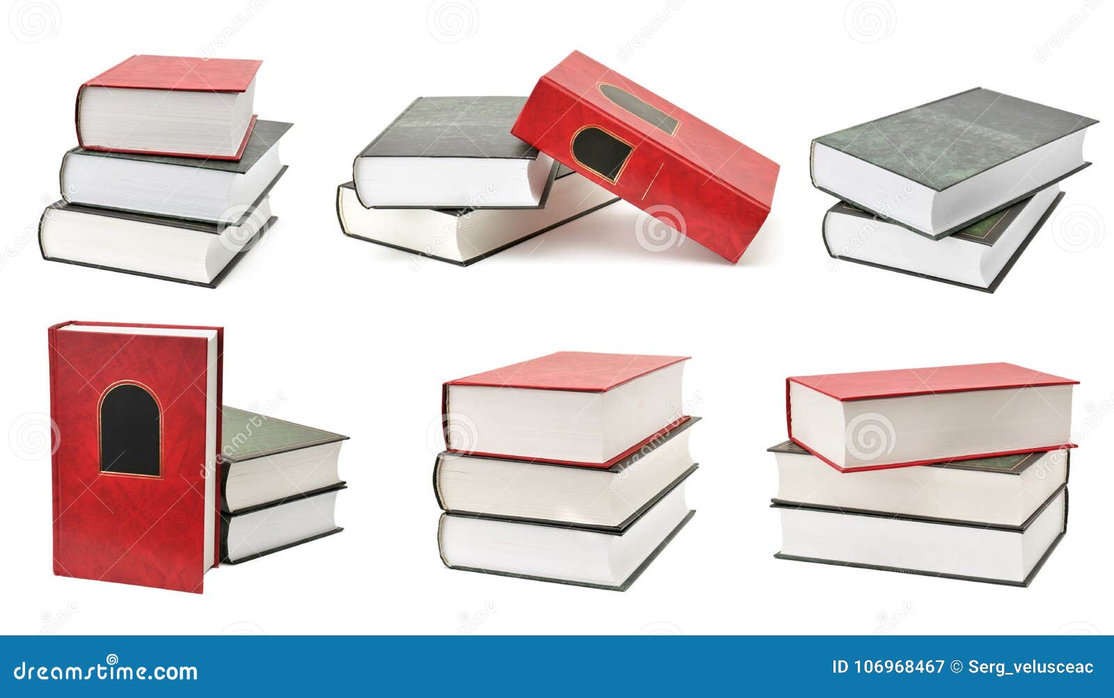 Set of Books with Different Camera Angles Isolated on White Stock Image ...