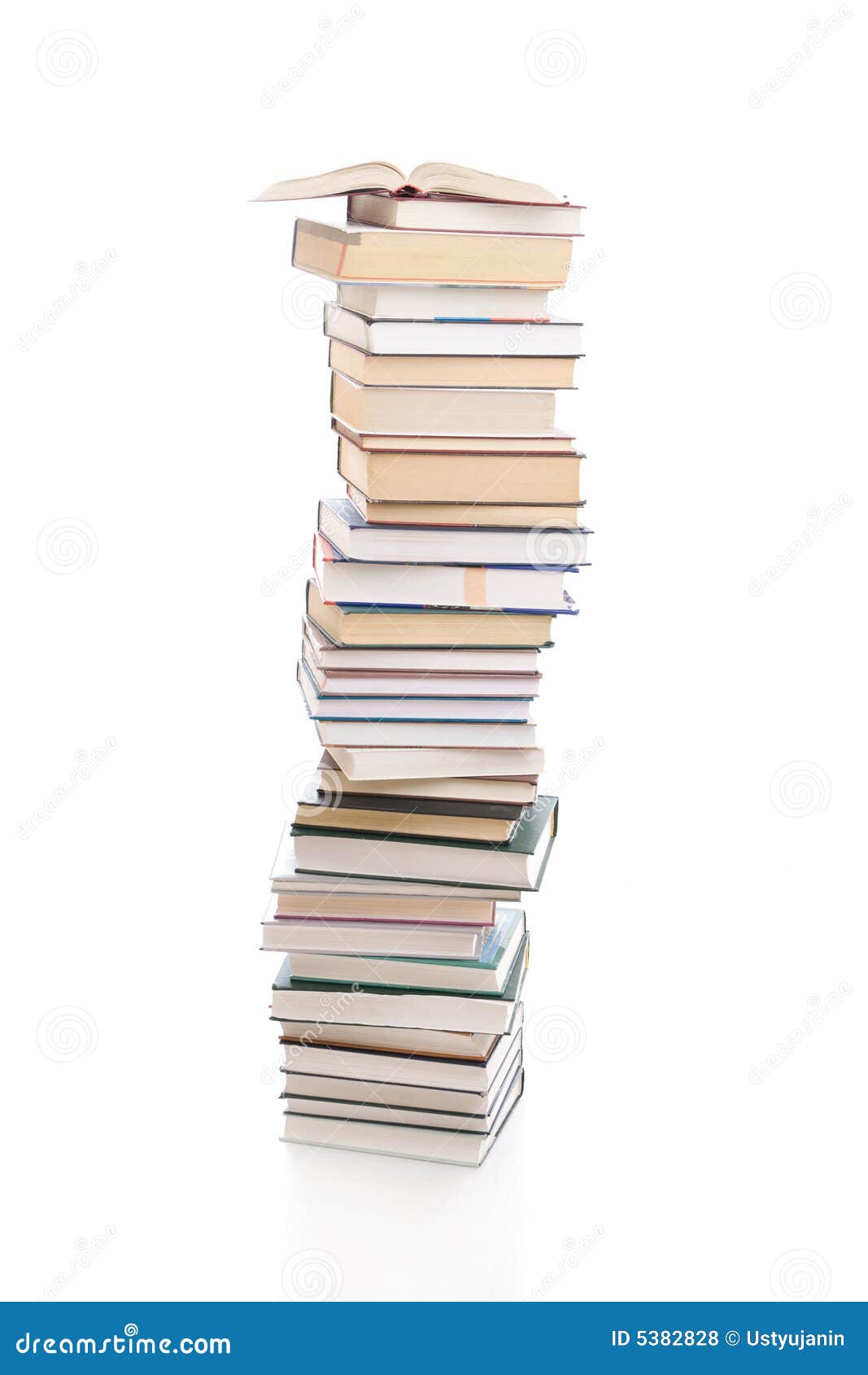 Set of Books Isolated on a White Stock Photo - Image of hardcover, read ...