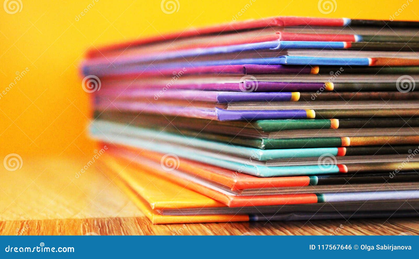 Set of Books in the Library, Color Stock Photo - Image of aged ...