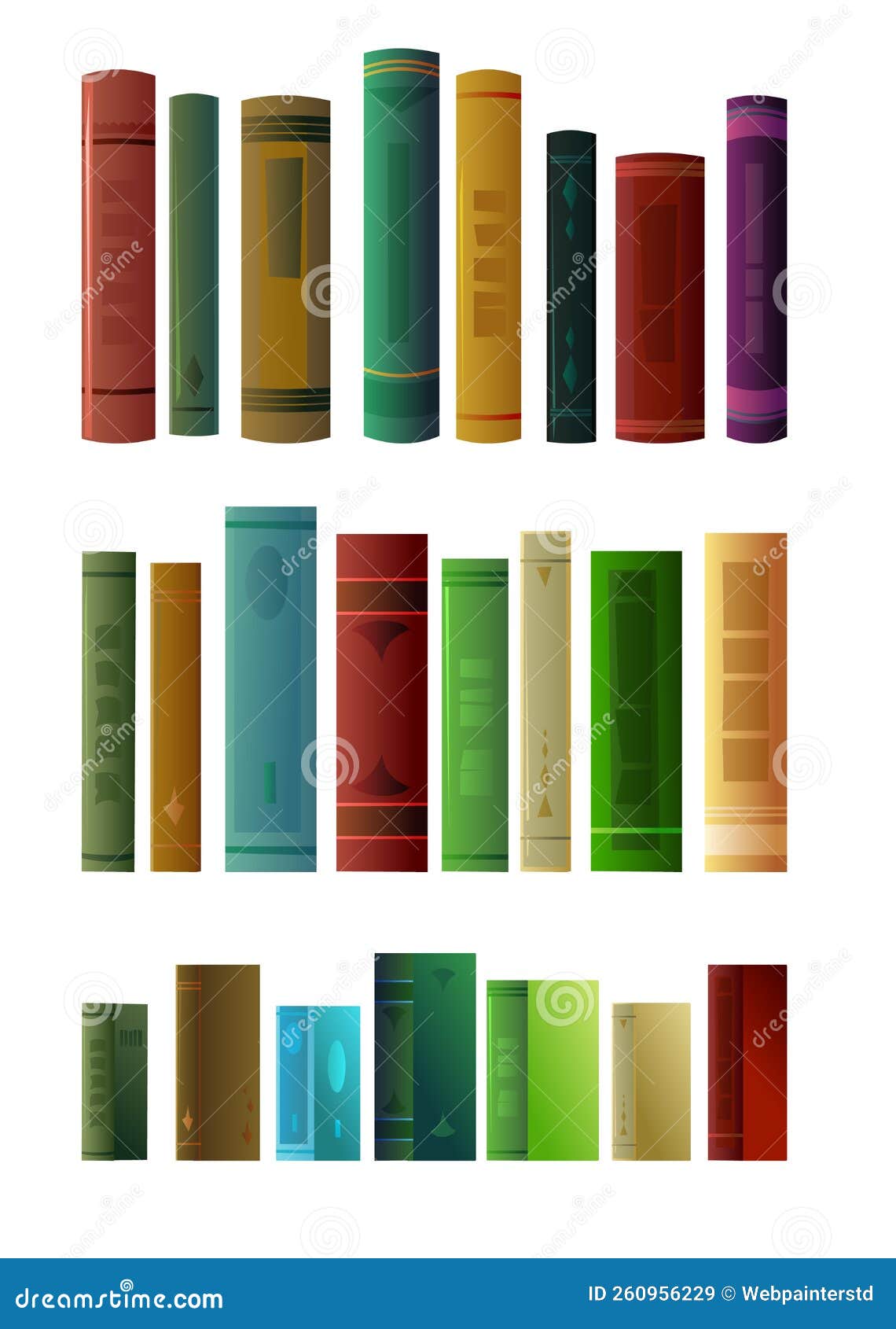 Set Books Objects. Great Collection for Reading. Library or Bookstore ...