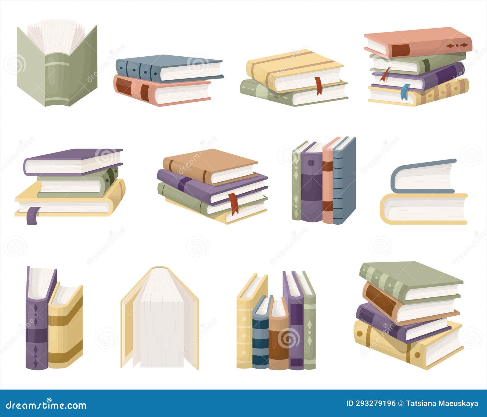 A Set of Books. Books are Stacked, Textbooks are Stacked on Top of Each ...