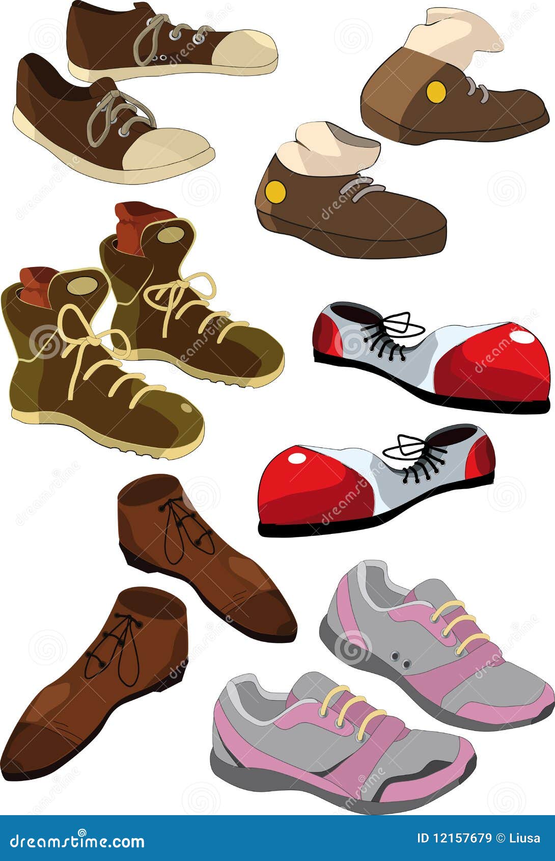 Set of boots stock vector. Illustration of leather, objects - 12157679