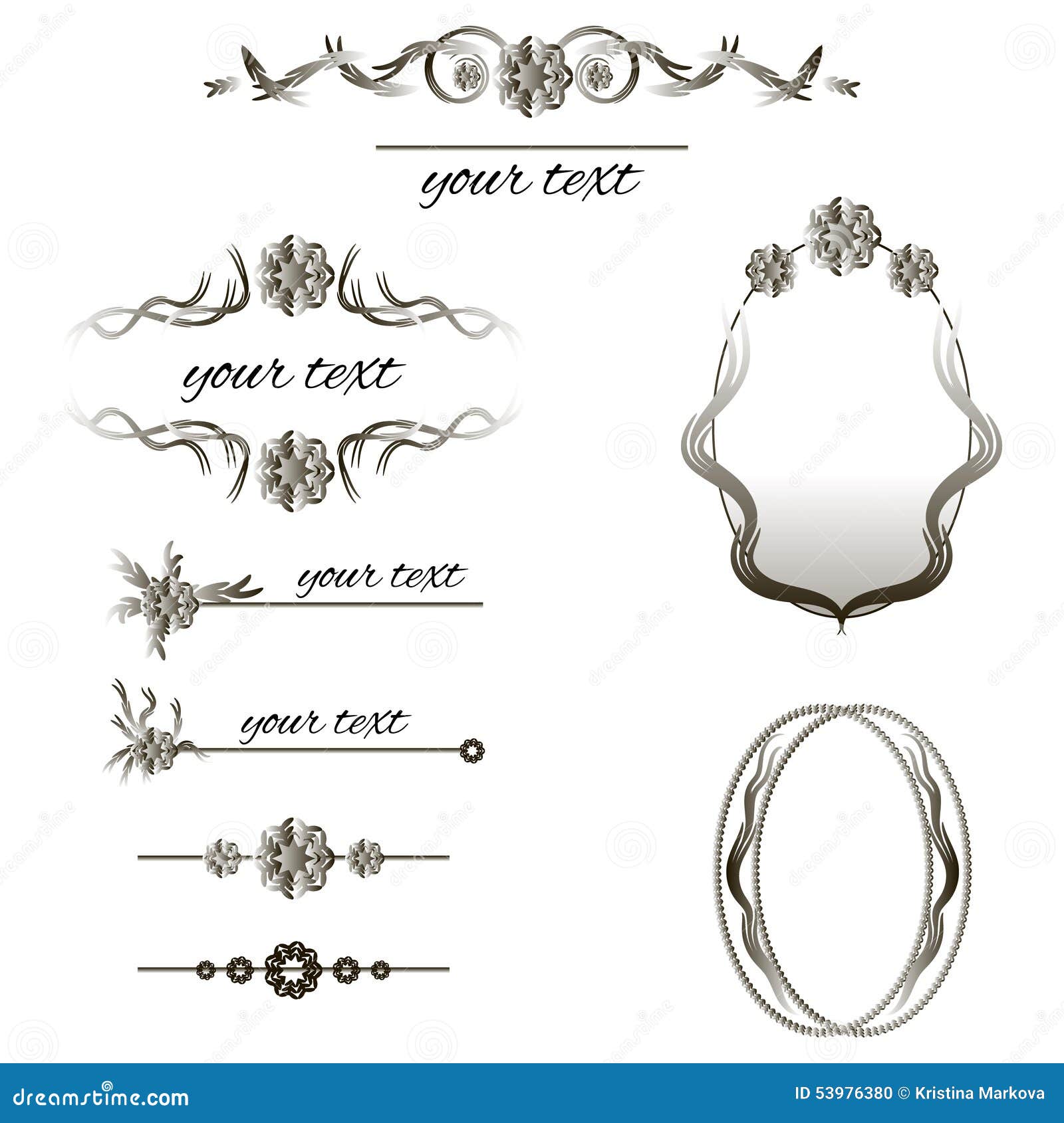 Set Border Design Element stock vector. Illustration of label - 53976380