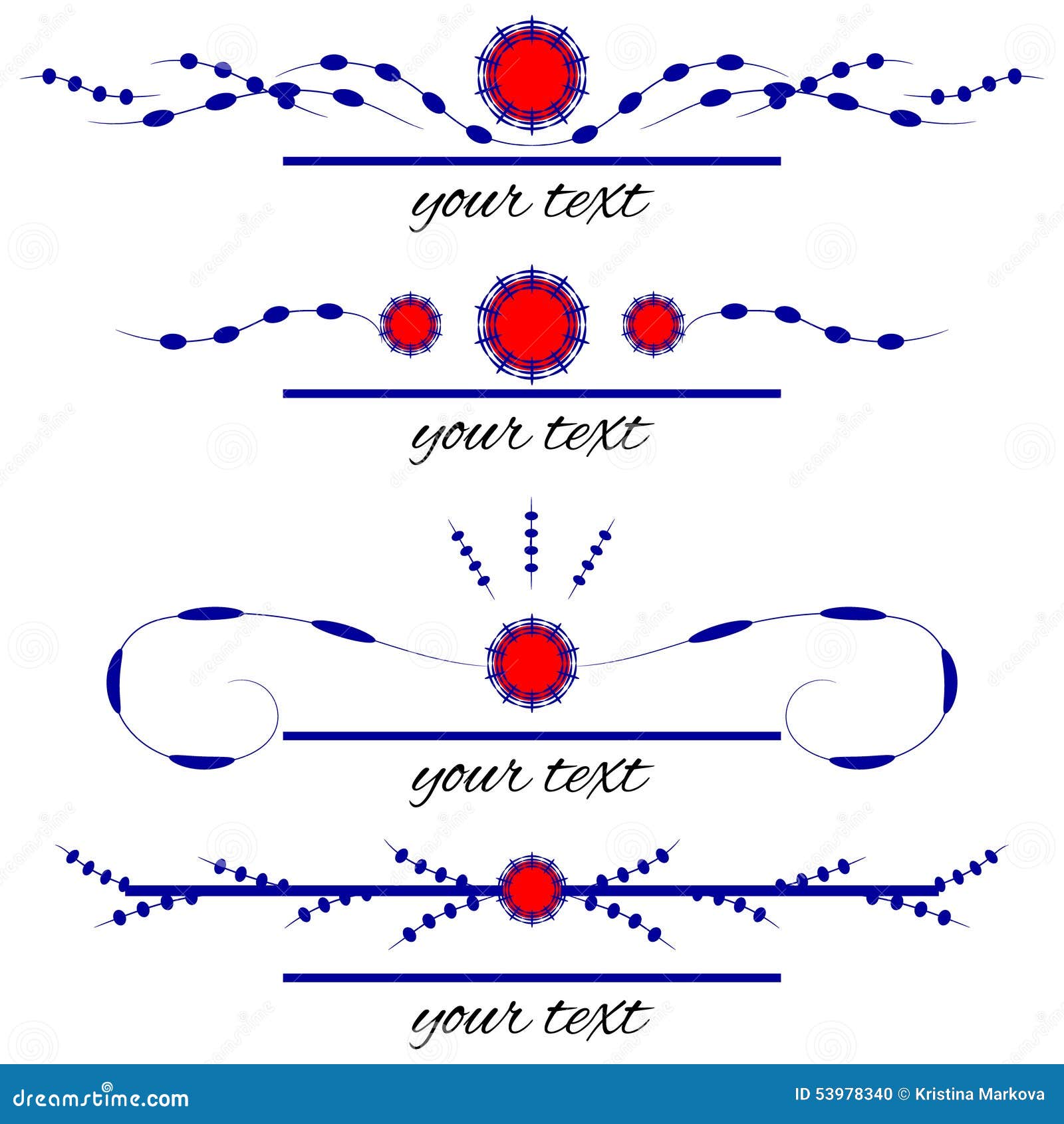 Set Border Design Element stock vector. Illustration of ornate - 53978340
