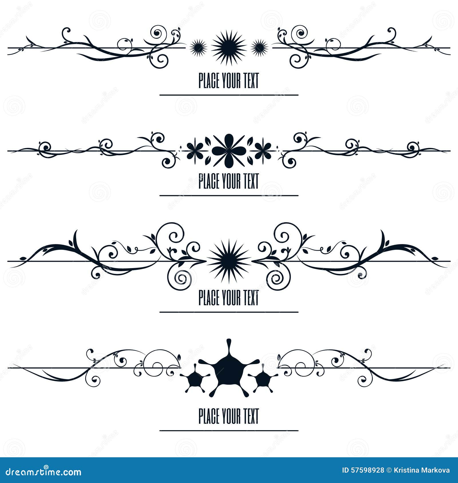 Set Border Design Element Vector Illustration | CartoonDealer.com #57598928