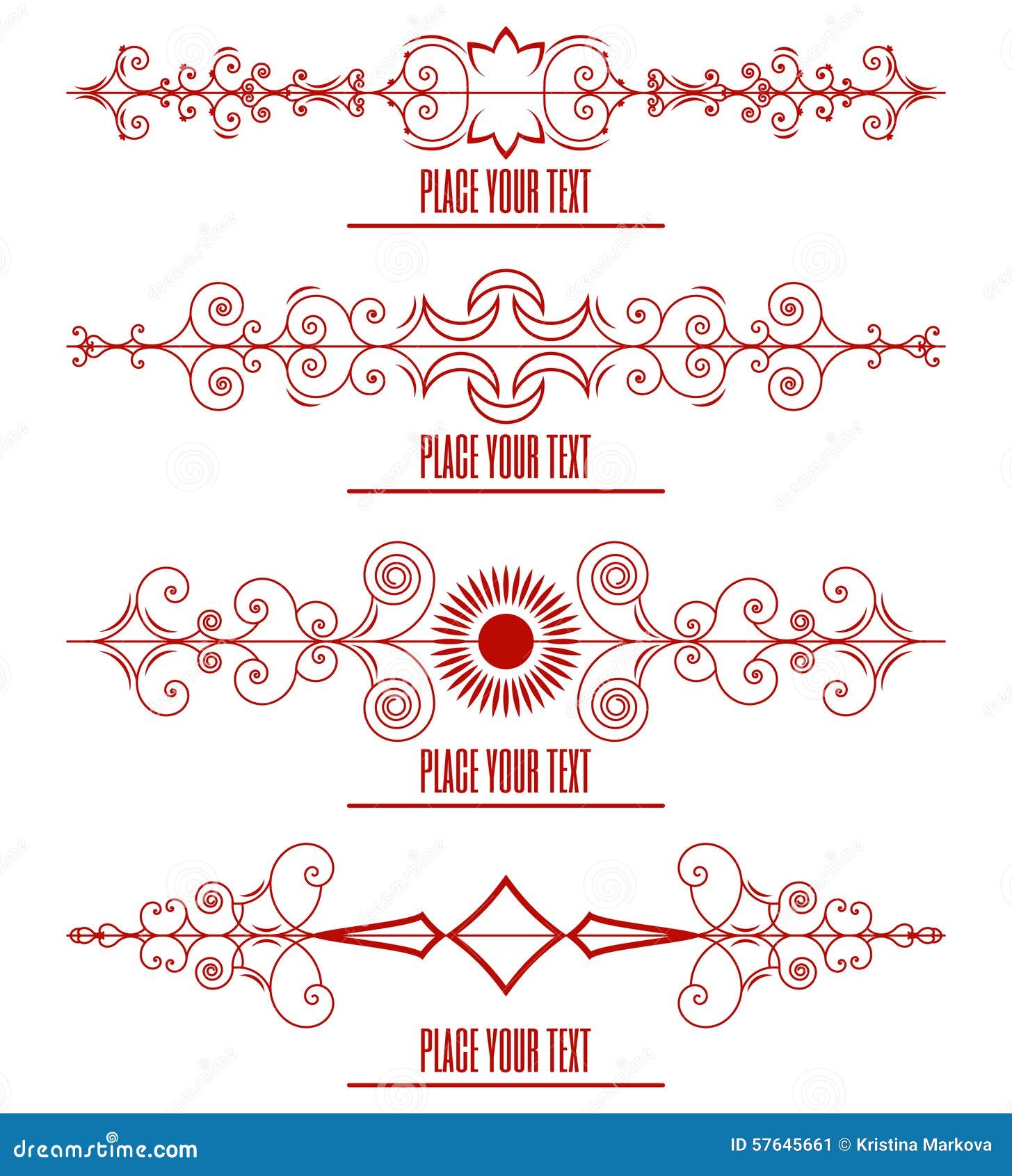 Set Border Design Element stock vector. Illustration of decoration ...