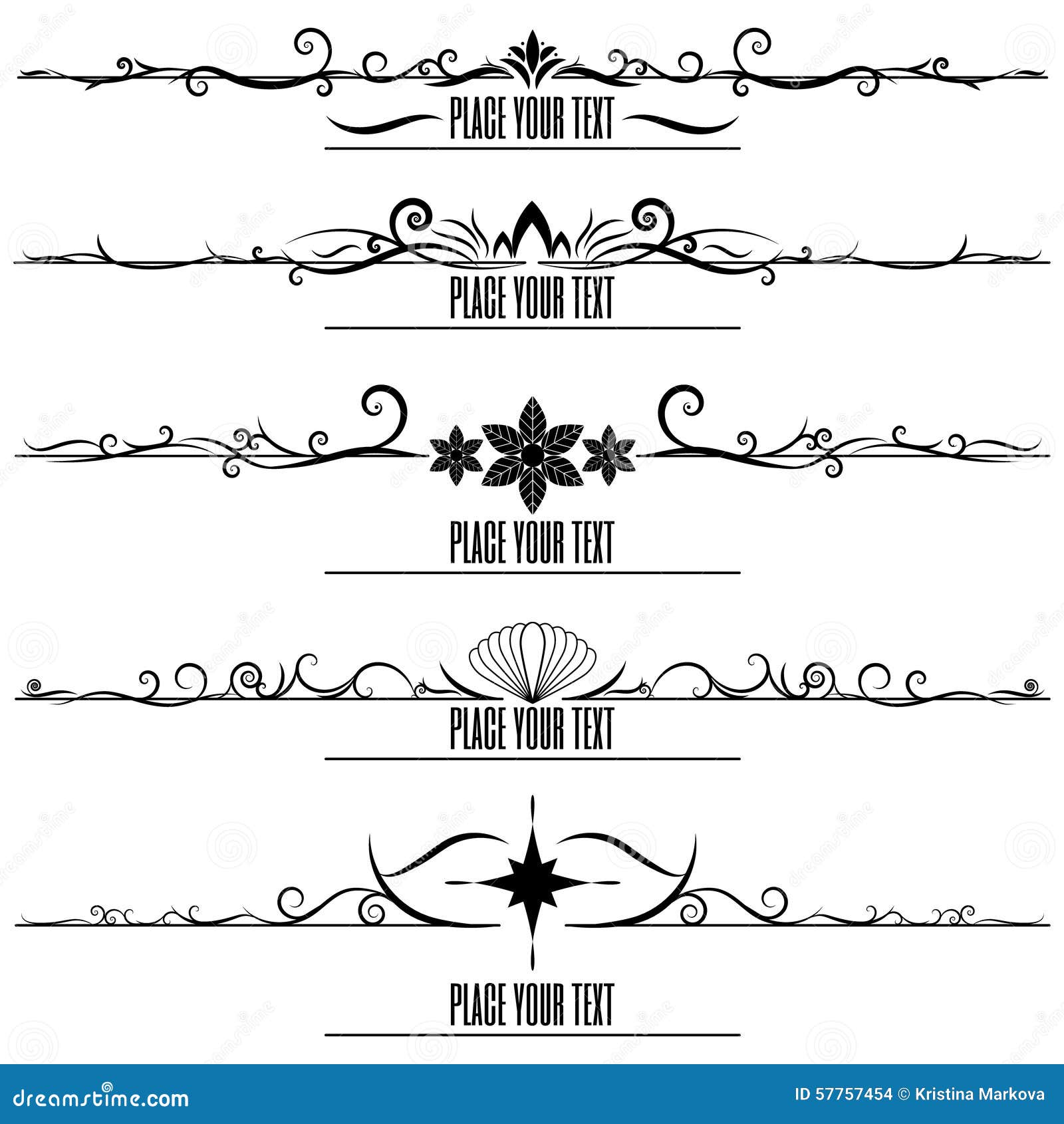 Set Border Design Element Vector Illustration | CartoonDealer.com #57757454