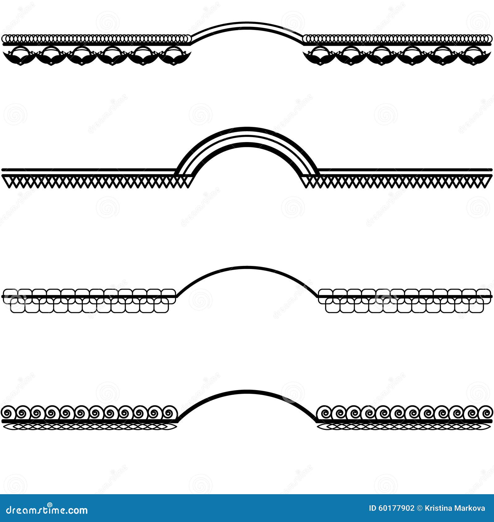 Set Border Design Element stock vector. Illustration of vignette - 60177902
