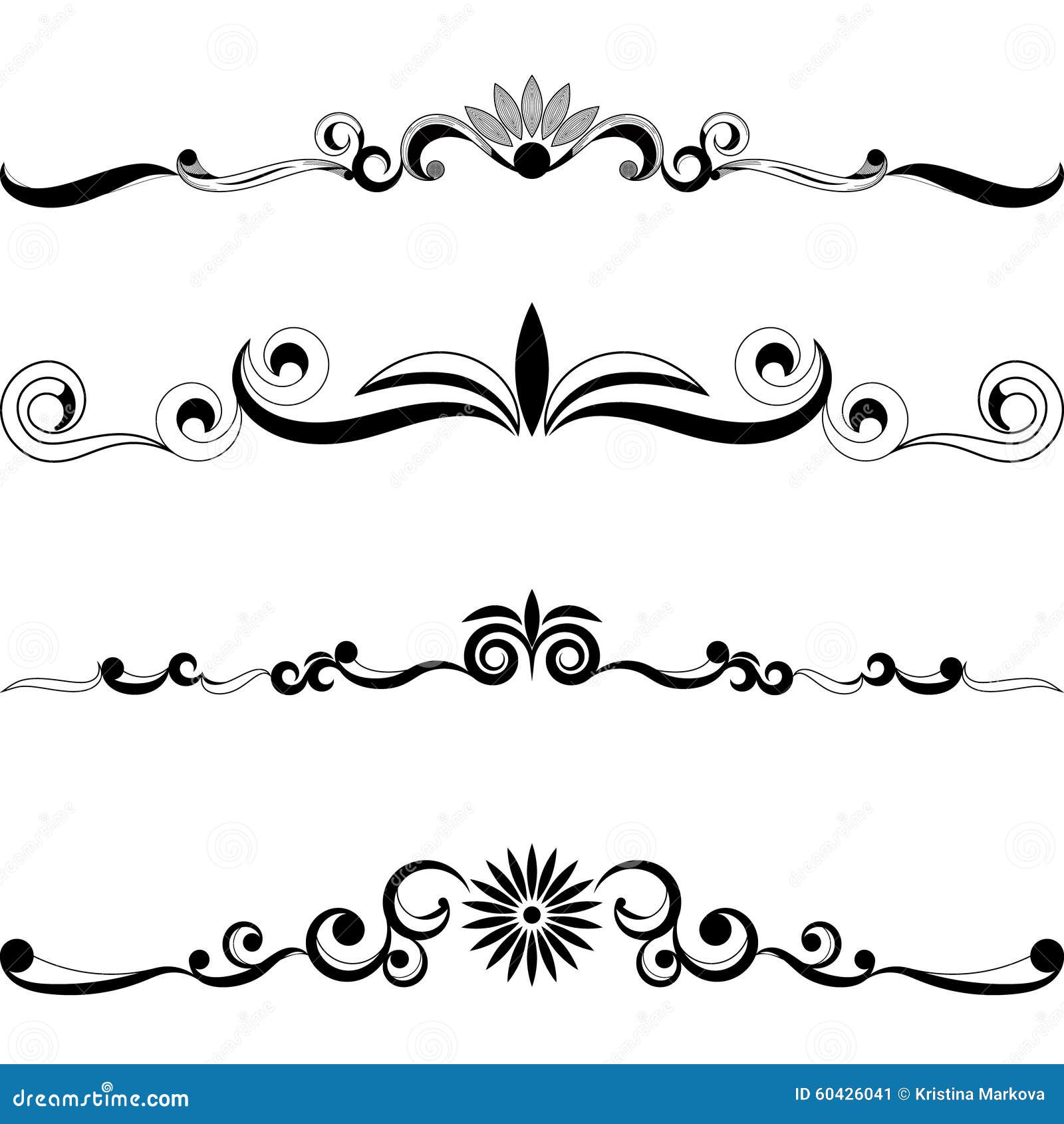 Set Border Design Element stock vector. Illustration of vignette - 60426041