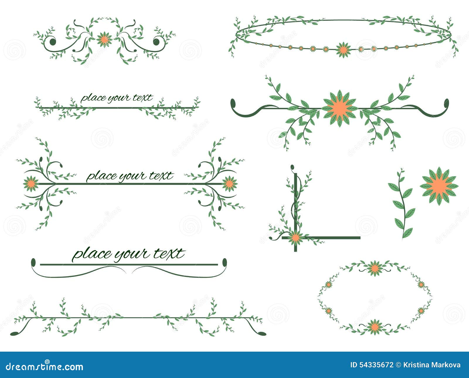 Set Border Design Element stock vector. Illustration of label - 54335672