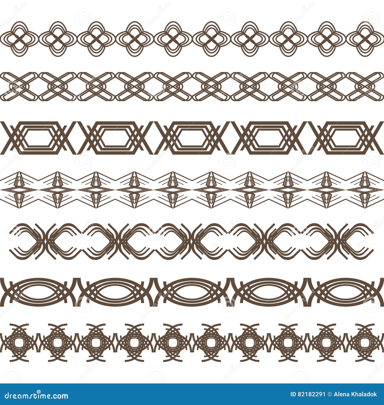 Set of border lines. stock vector. Illustration of design - 82182291