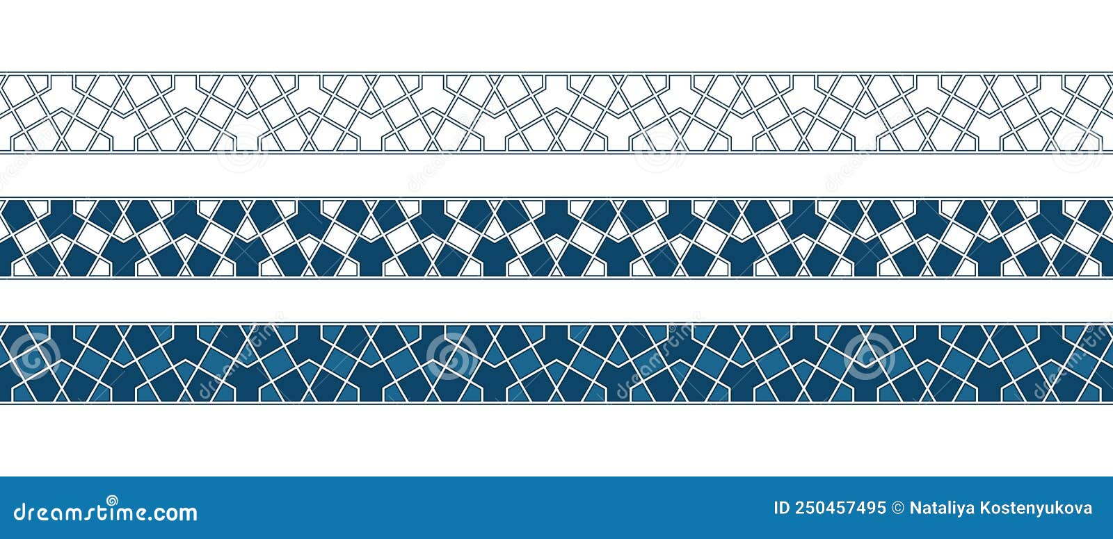 Islamic Ornament Pattern Border for Ramadan Card Stock Vector ...