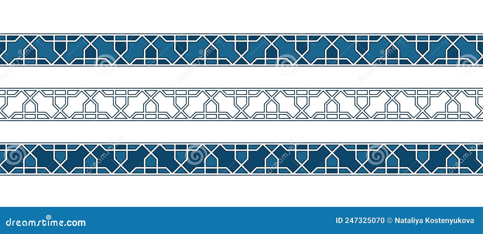 Islamic Ornament Pattern Border for Ramadan Card Stock Vector ...