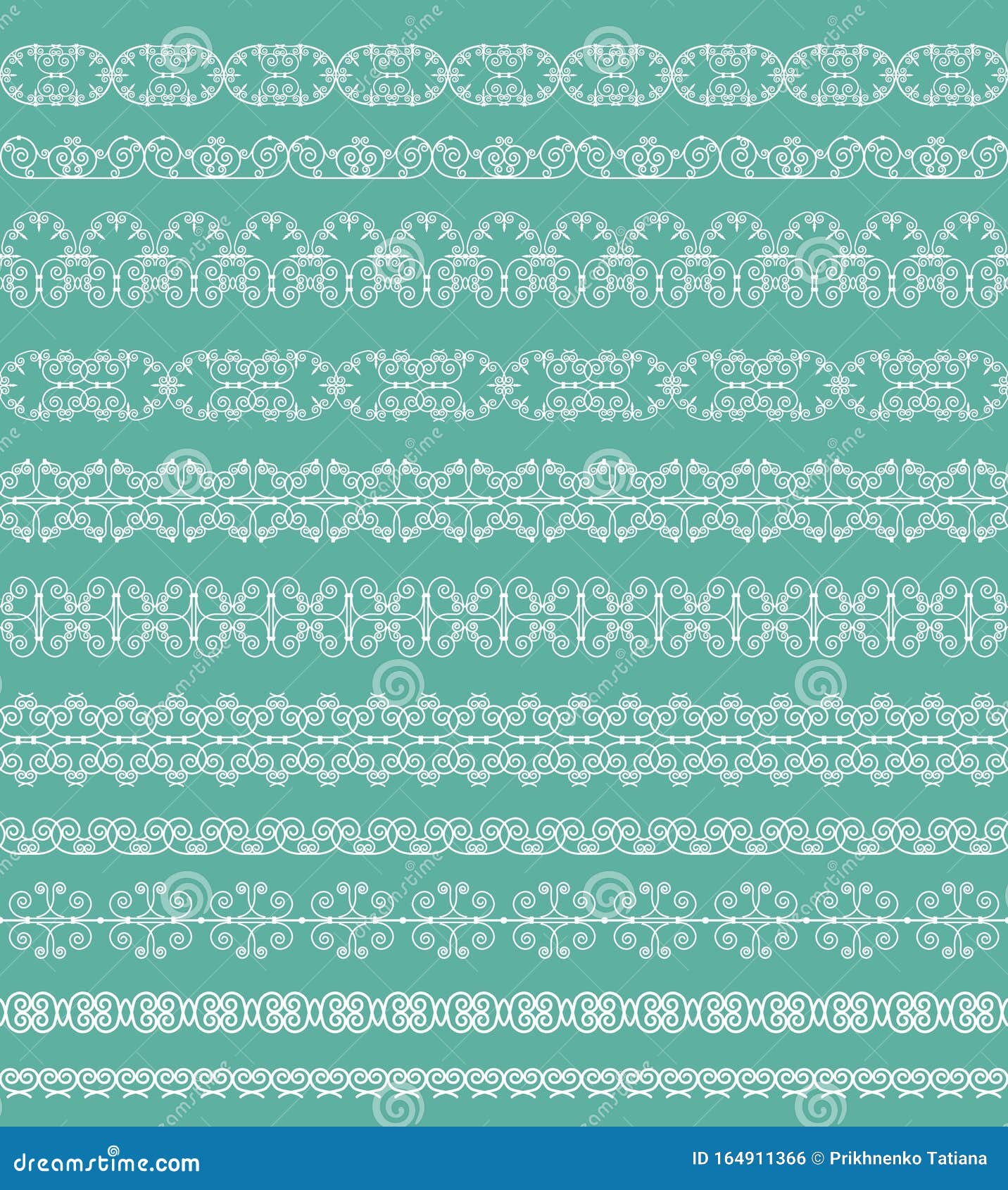 Set of borders stock vector. Illustration of vector - 164911366