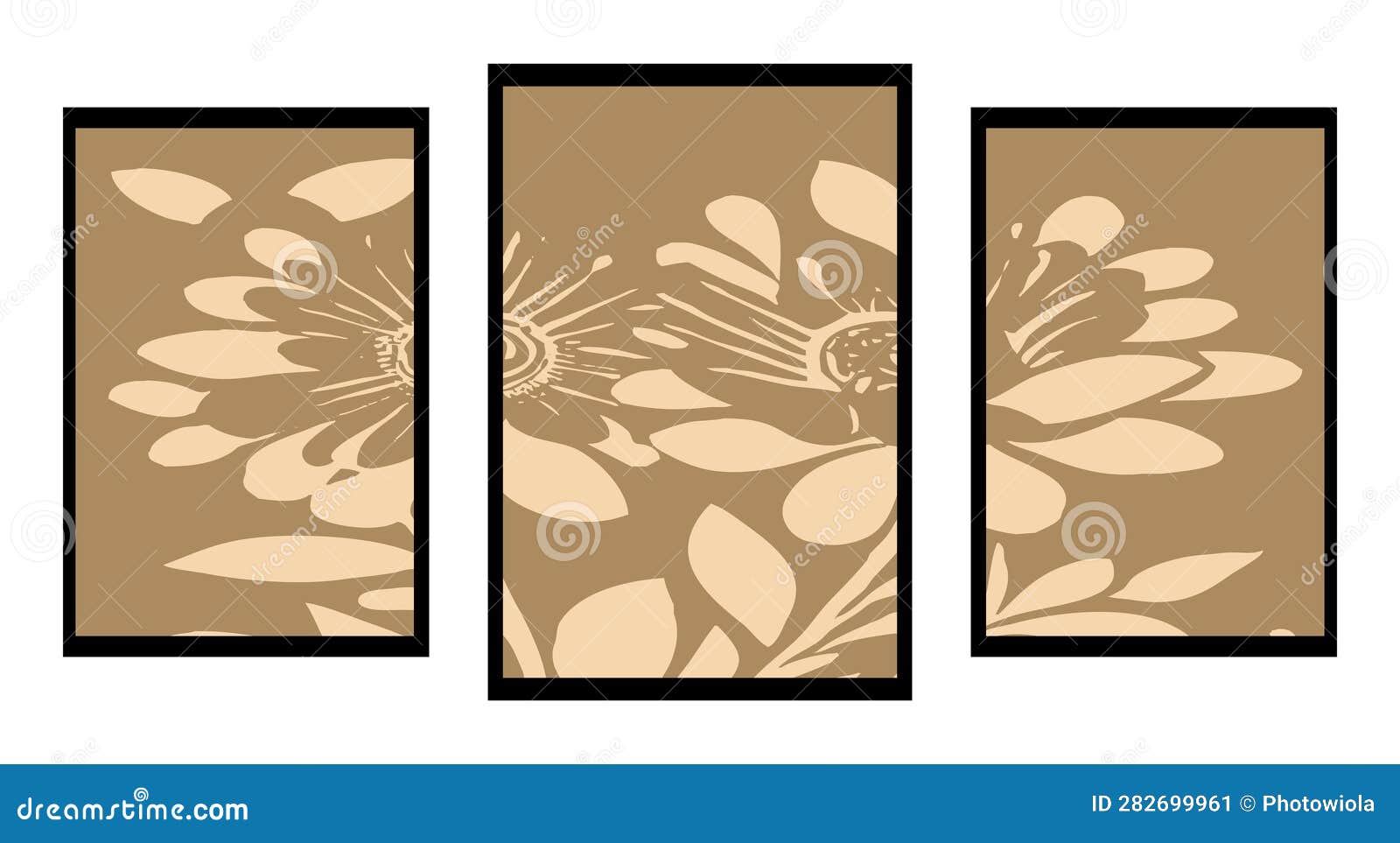 Set of 3 Botanical Printable Illustrations Stock Vector - Illustration ...