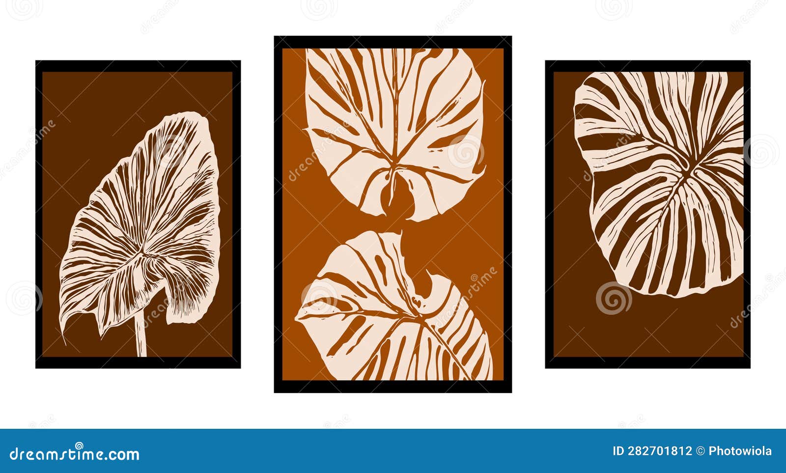 Set of 3 Botanical Printable Illustrations Stock Vector - Illustration ...