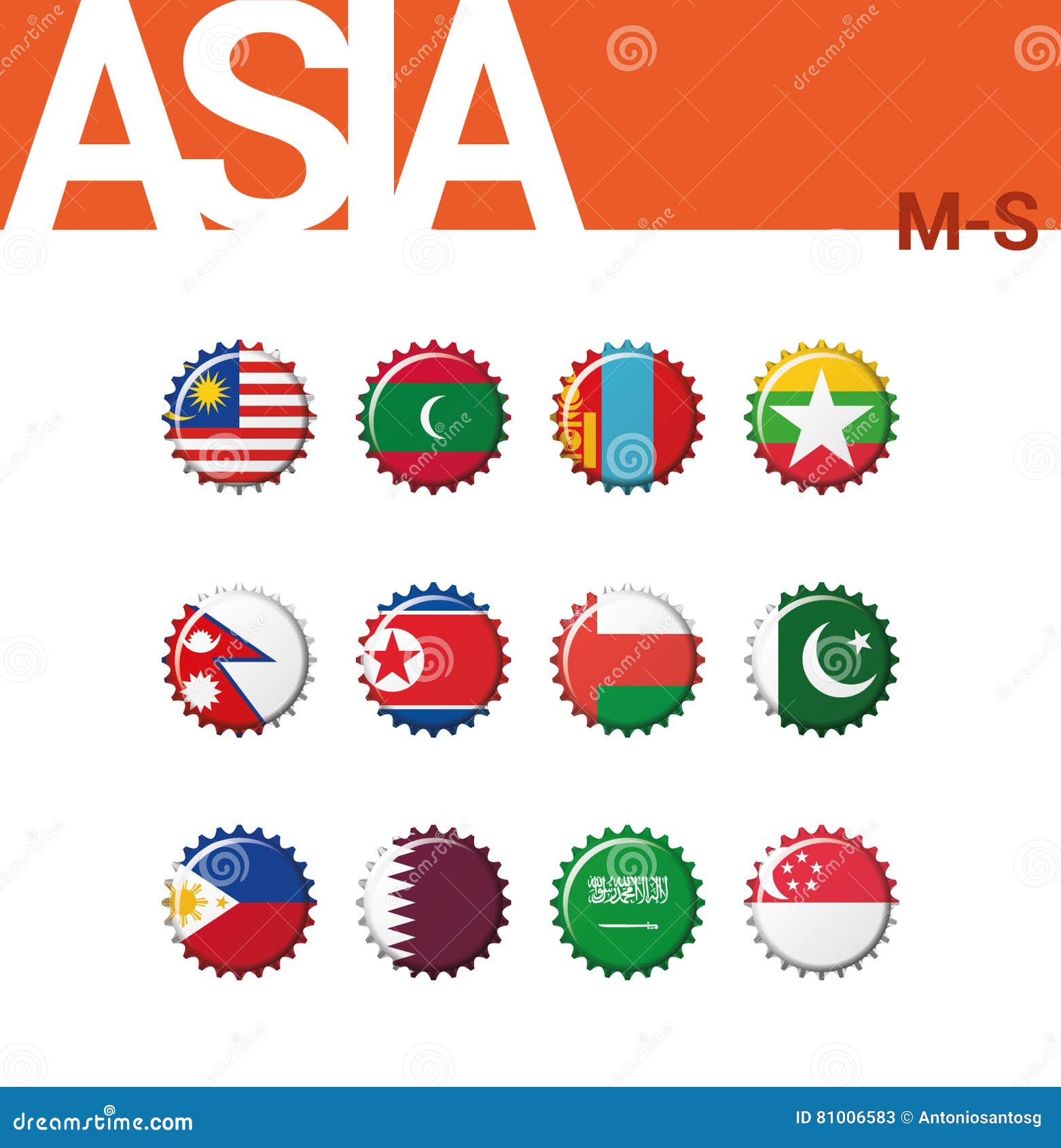 Flags Of Asia, Countries, Nations, Colours Stock Photography ...