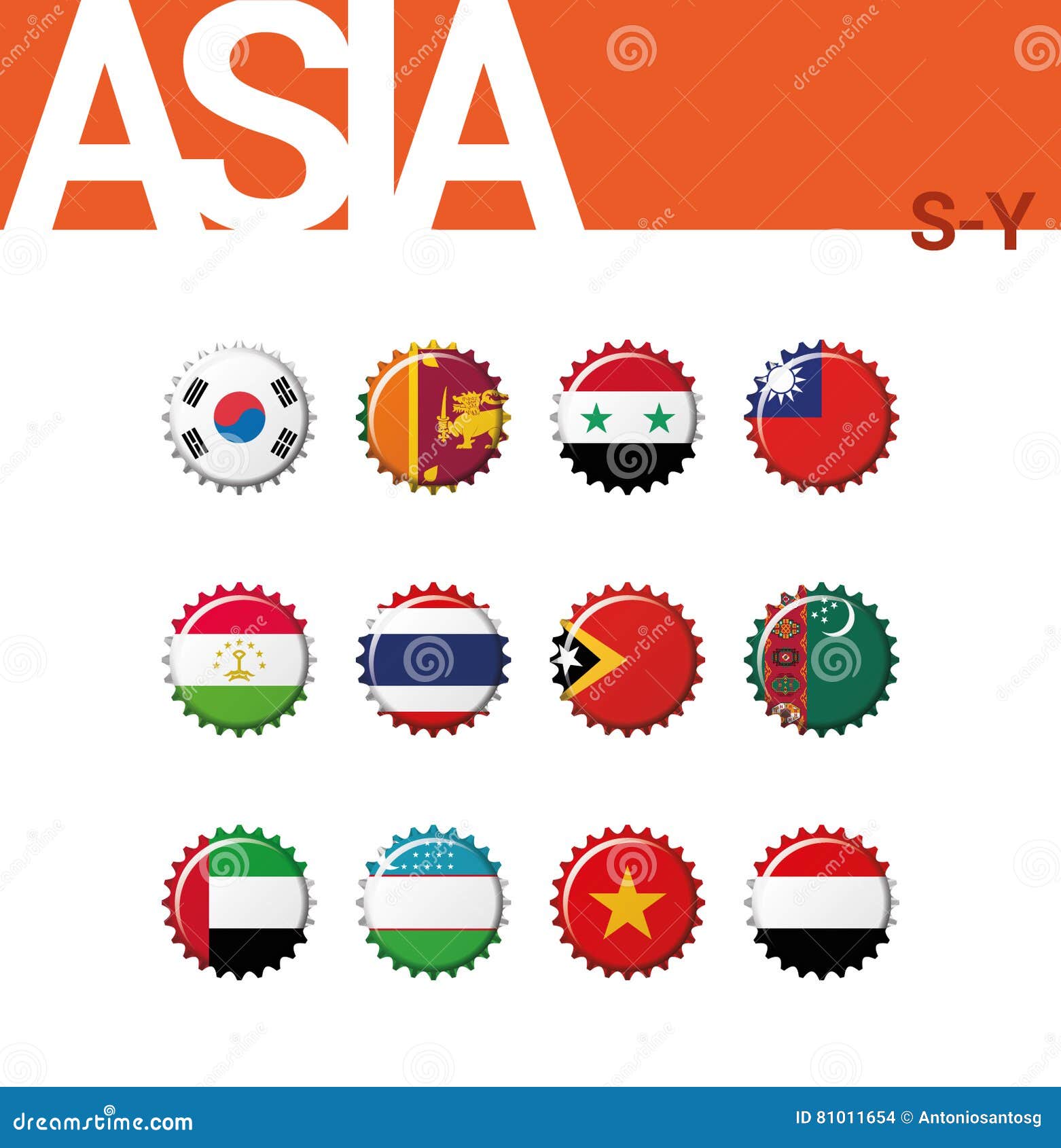 Flags Of Asia, Countries, Nations, Colours Stock Photography ...