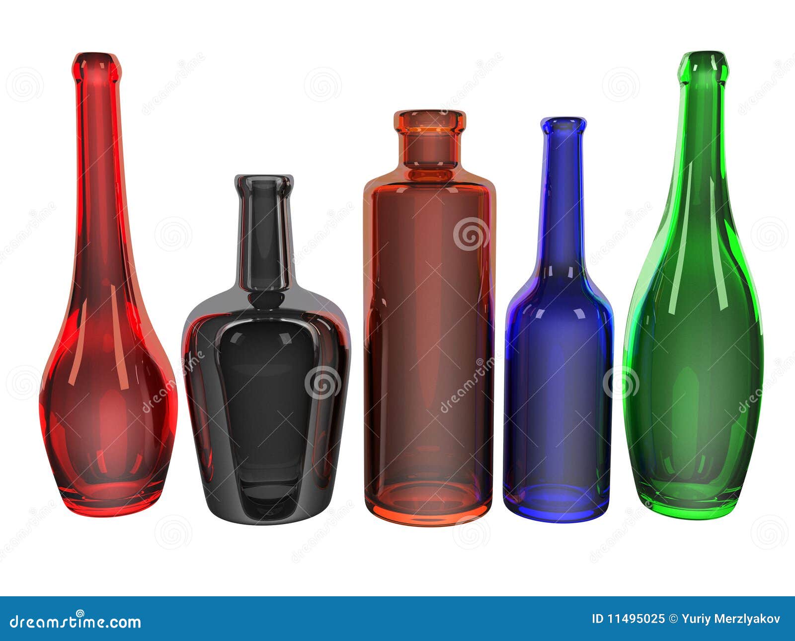 Set of bottles colorful stock illustration. Illustration of white ...