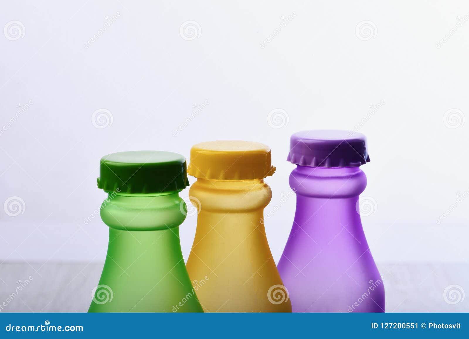 Set of Bottles in Different Color. Energy Drinks Containers Stock Image ...