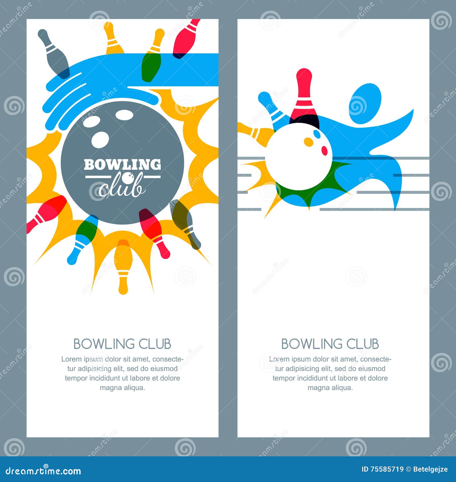 Bowling Banner Vector Illustration | CartoonDealer.com #61988178