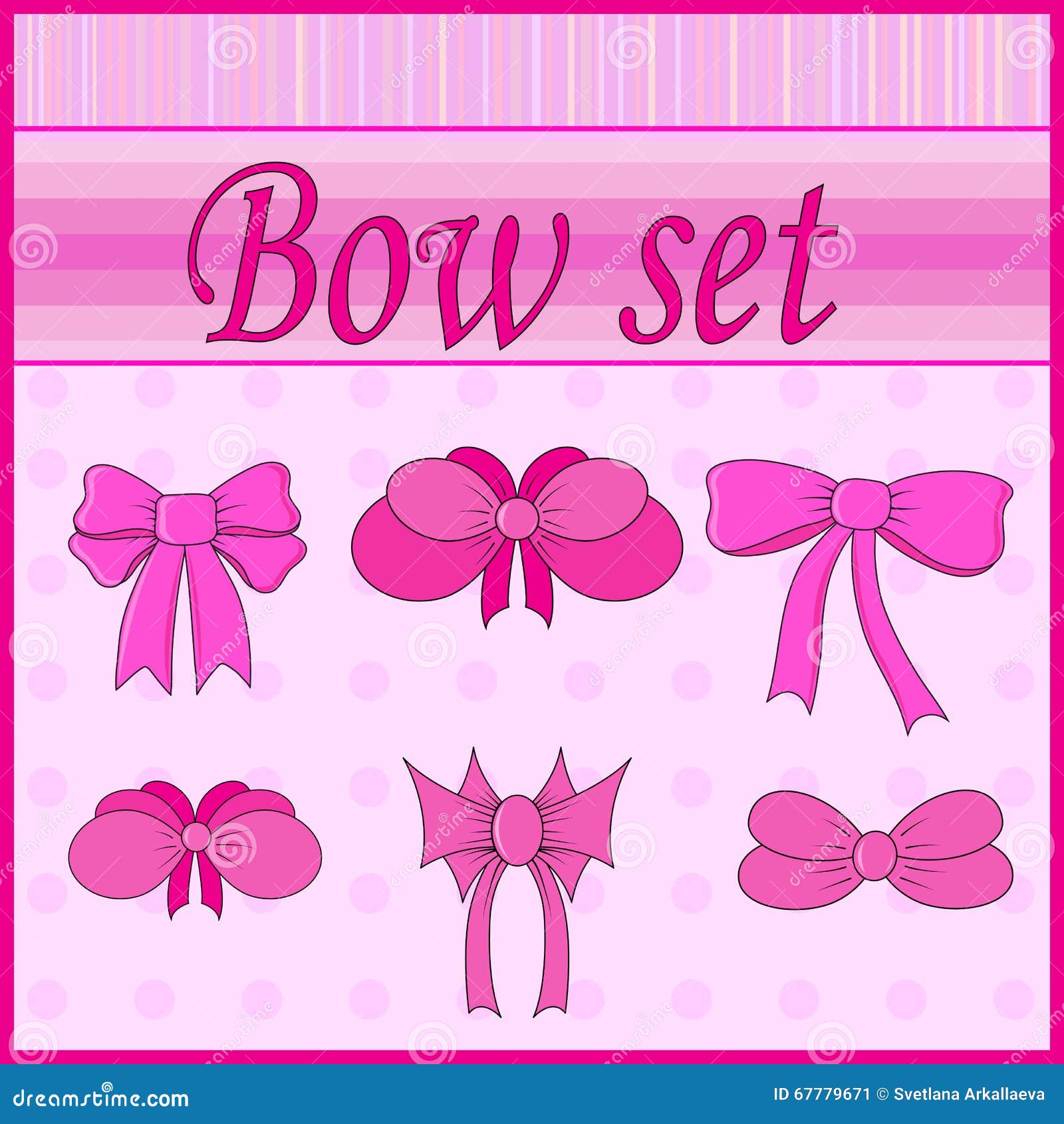 Set of bows in vector stock vector. Illustration of present - 67779671