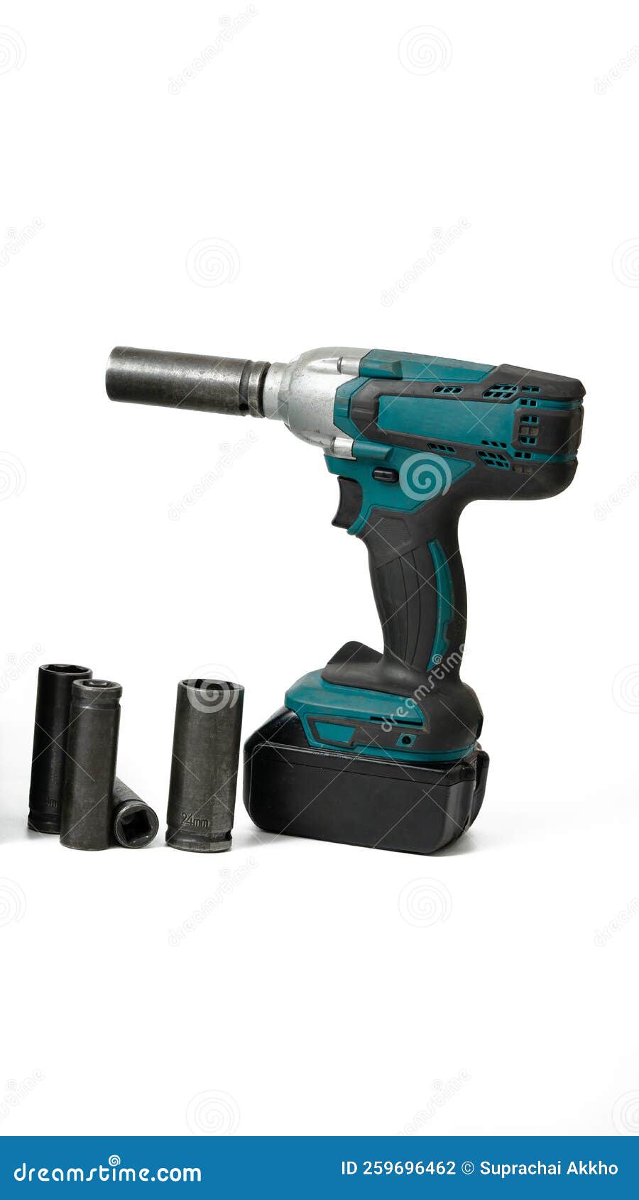 Set Box Electric Impact Wrench White Background Stock Photo - Image of ...