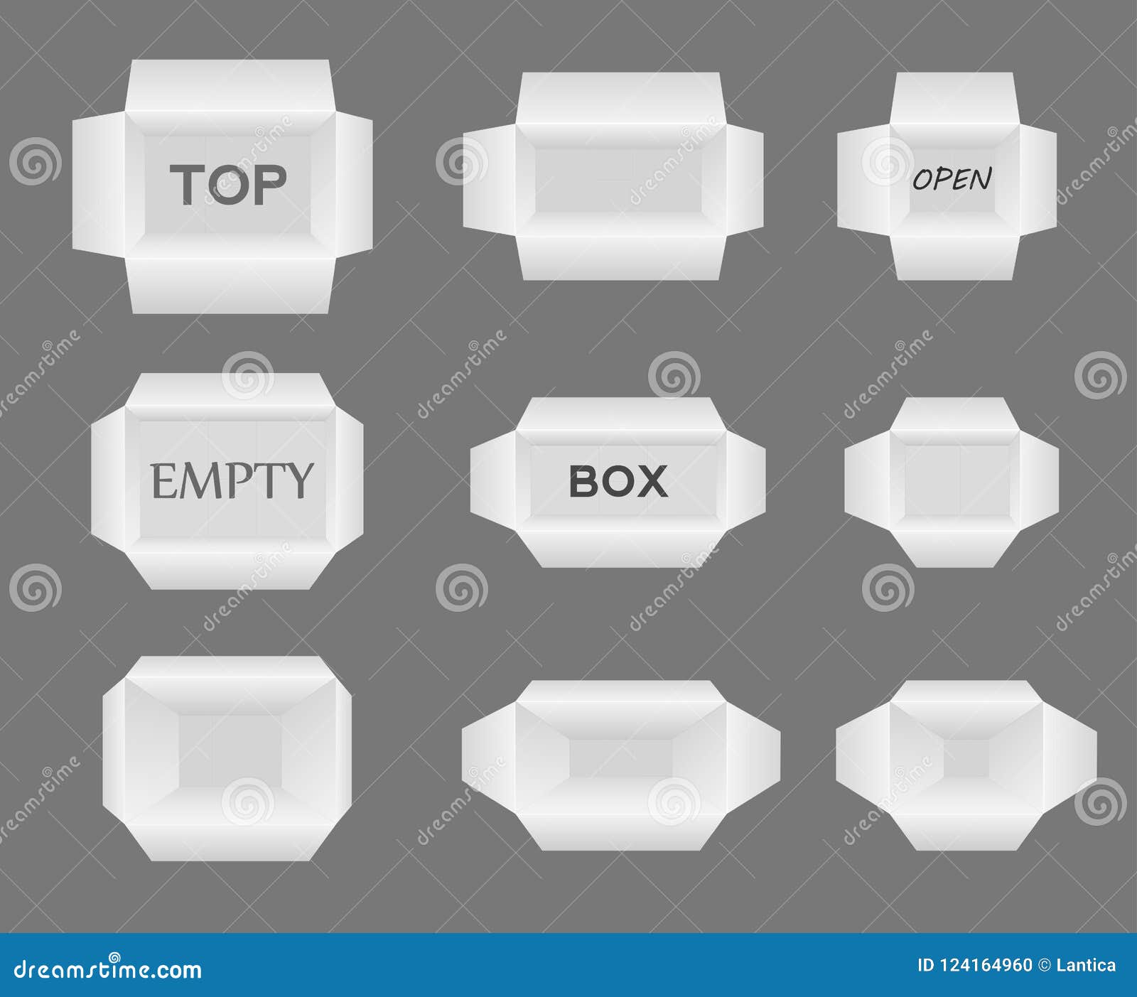 Set of Boxes Different Sizes for Your Design Stock Vector ...
