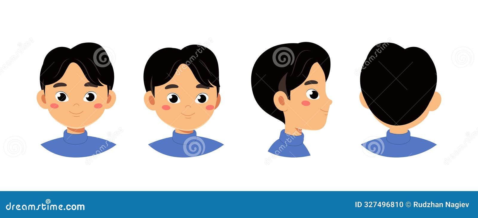 Creating An Avatar From Cartoon Caucasian Heads, Hairstyles, Noses ...