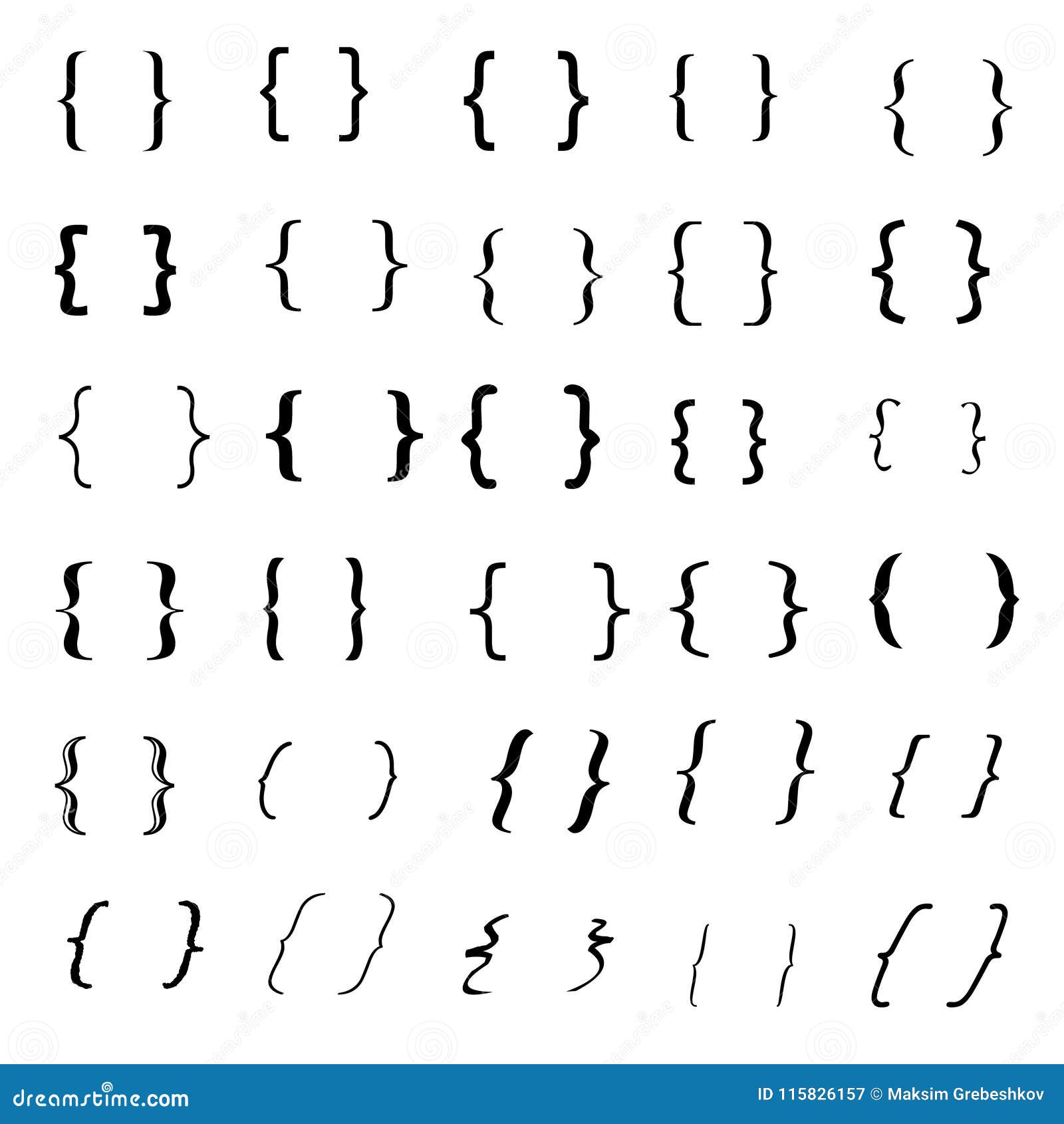 Curly brackets icon stock vector. Illustration of braces - 115826157 Curly brackets icon stock vector. Illustration of braces - 115826157