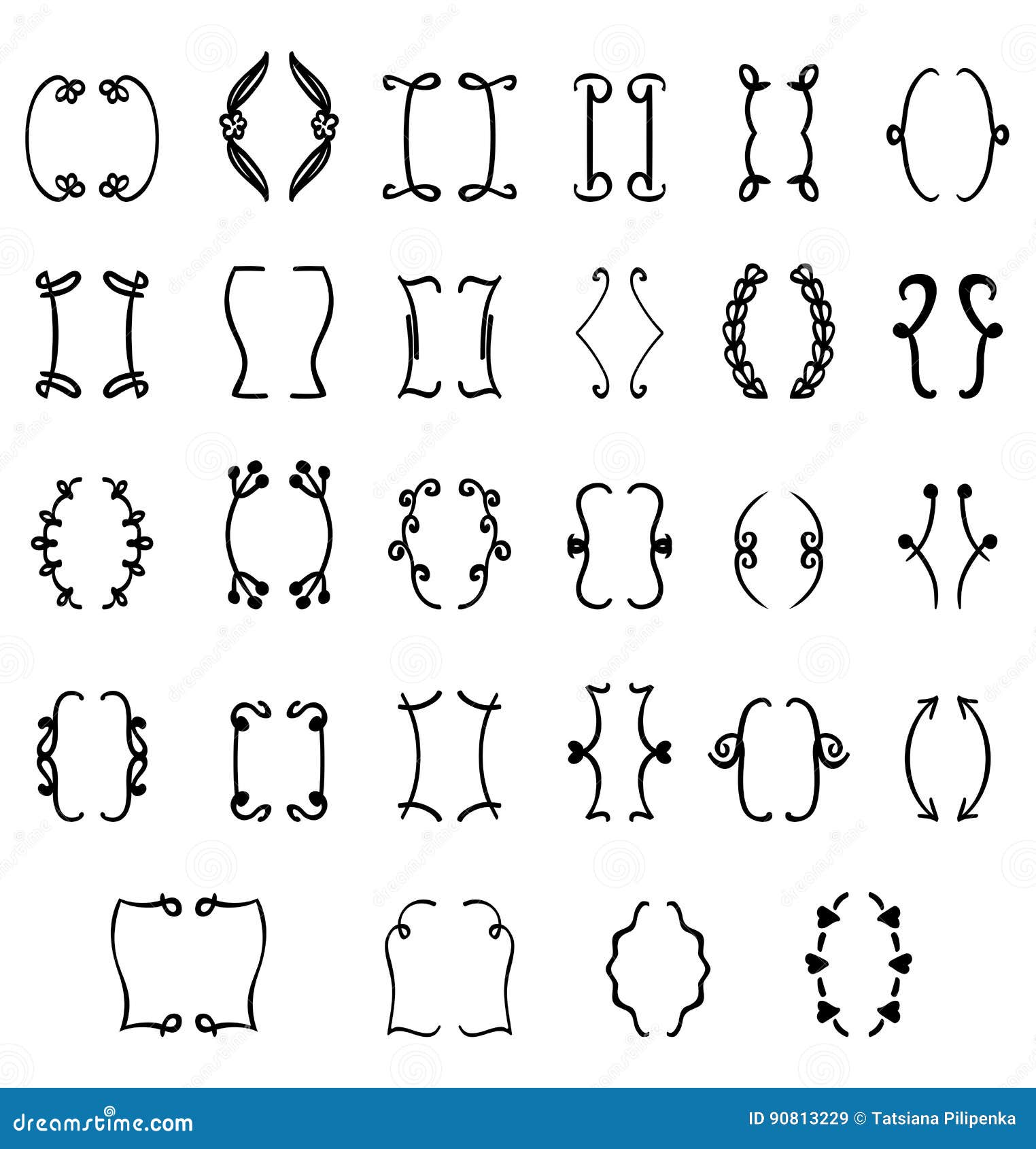 Set of brackets stock vector. Illustration of bracket - 90813229