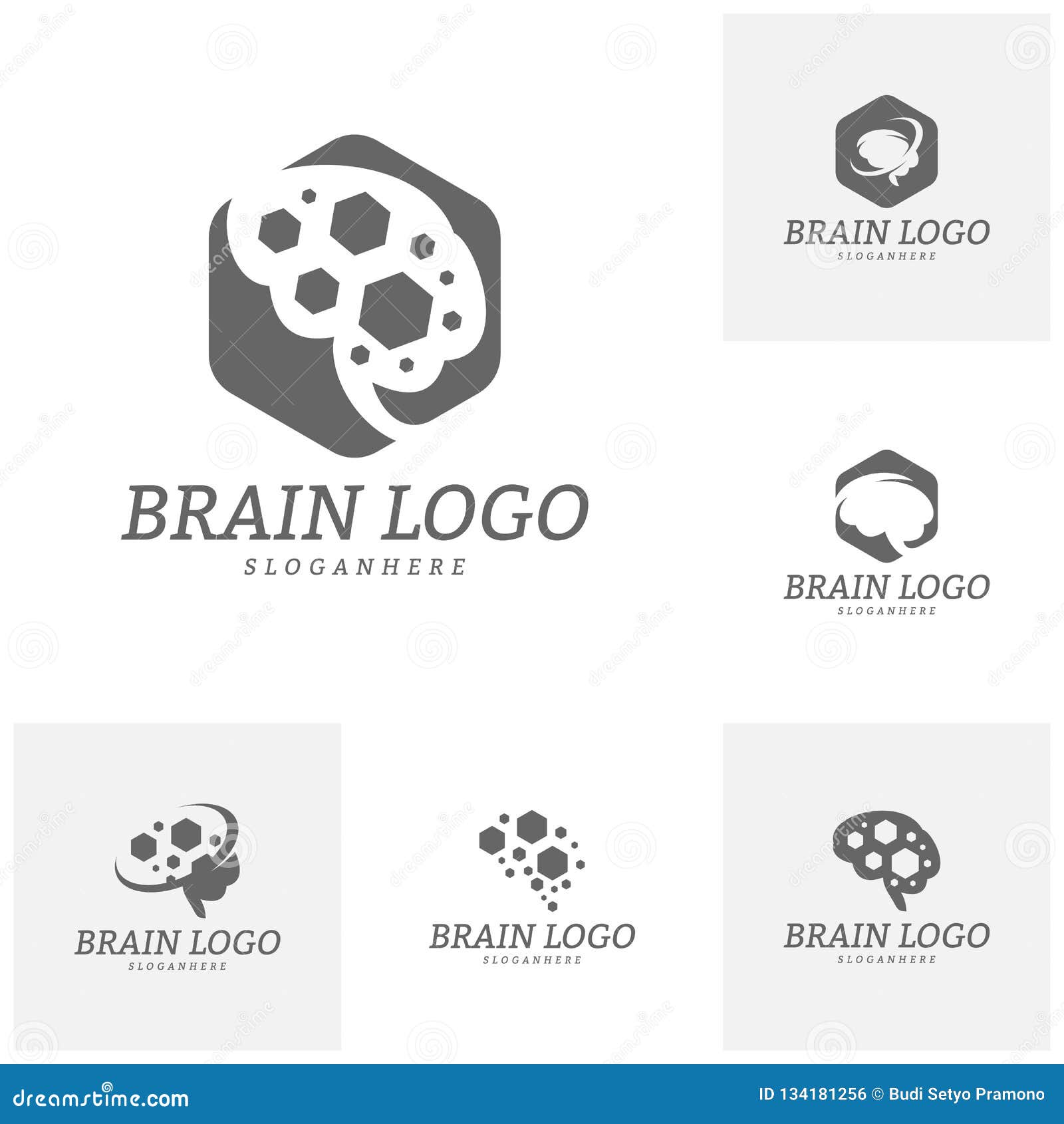 Hexagon Brain Hive. Infographics. Cartoon Vector | CartoonDealer.com ...